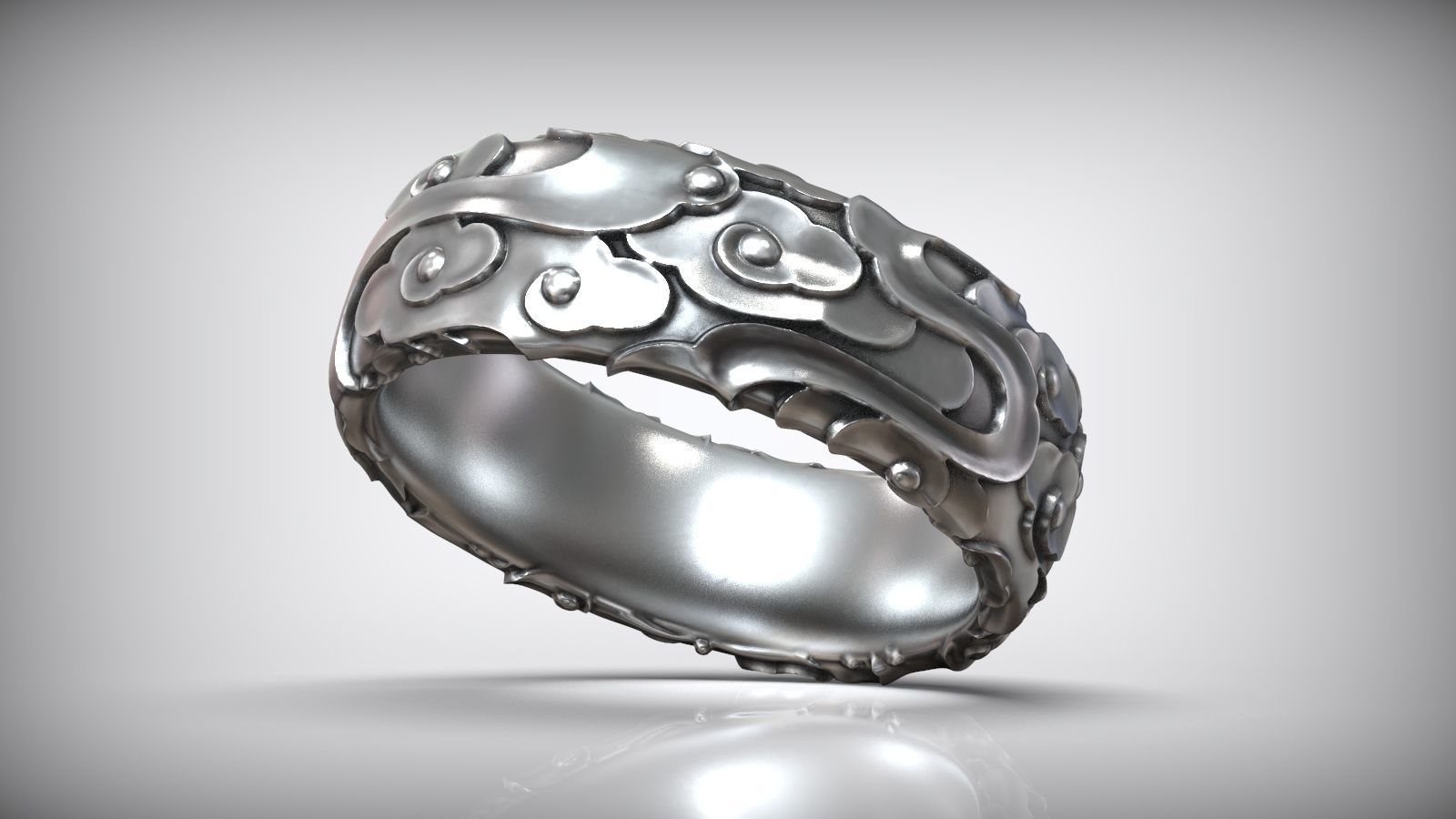 Amanojaku Dragon Japanese Evil Spirit Traditional Pattern Band 3D model ...