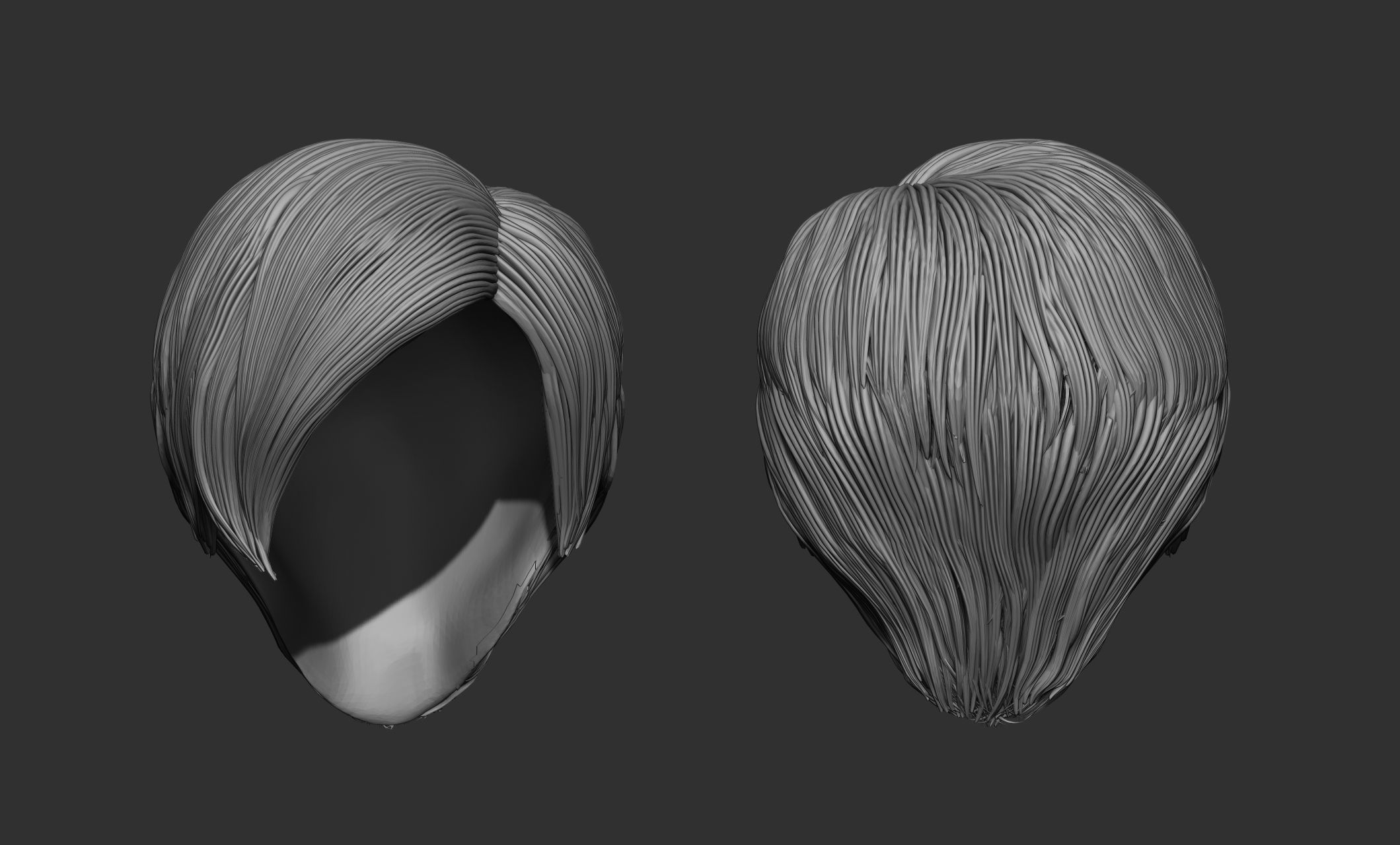 28 Female hair 3D model | CGTrader