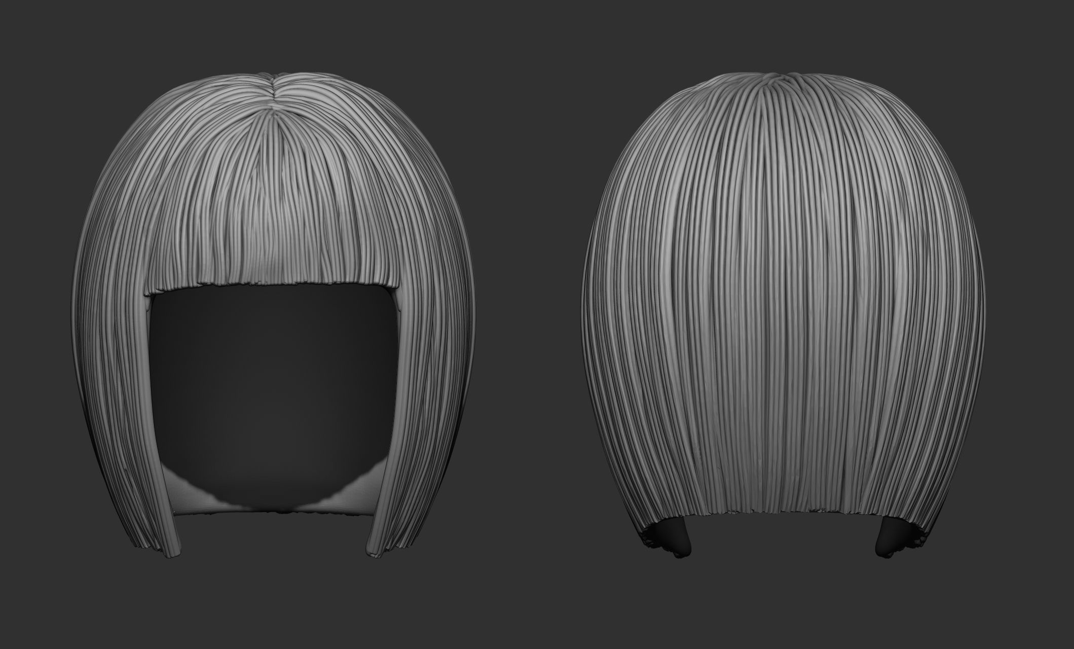 28 Female hair 3D model | CGTrader