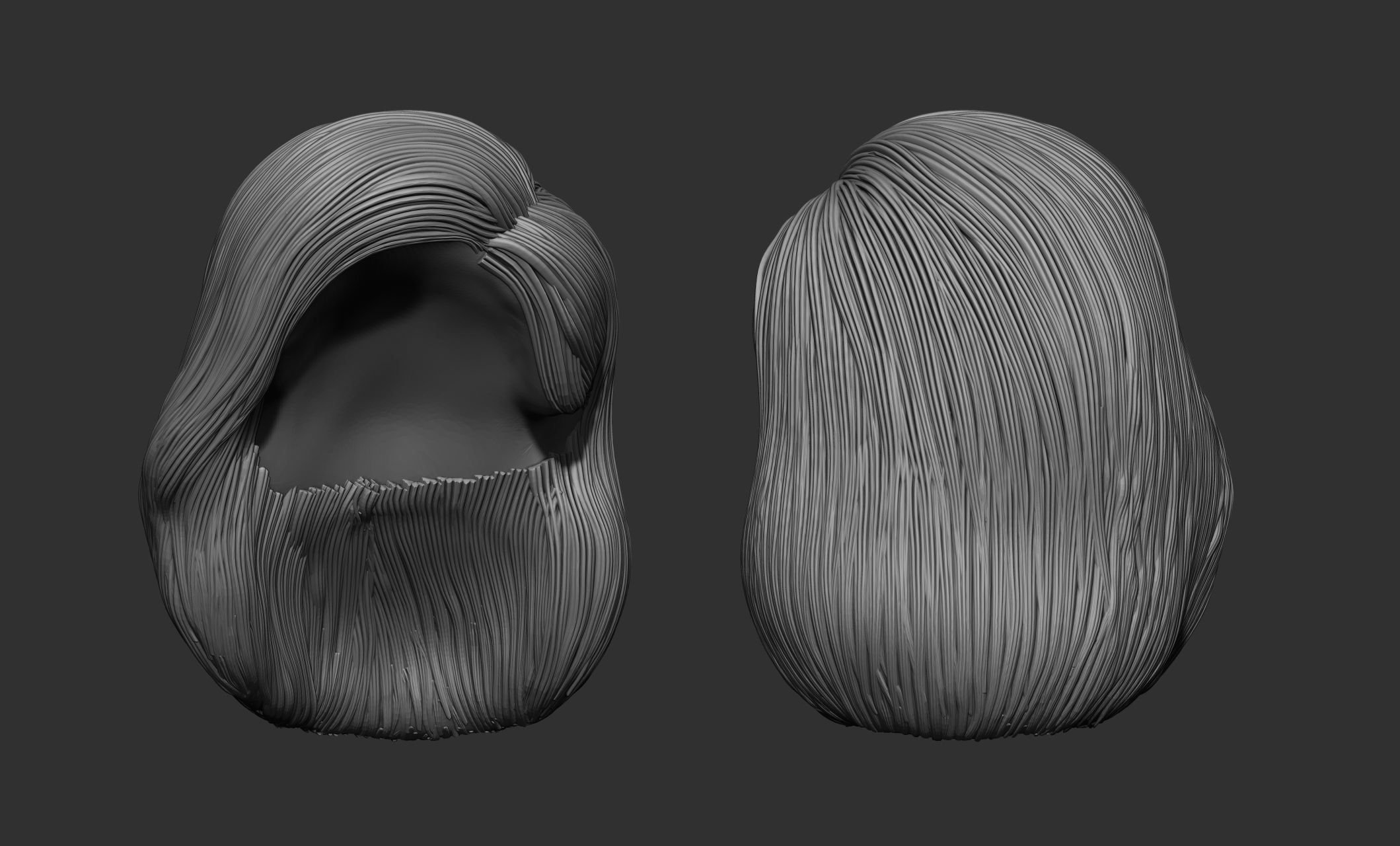 28 Female hair 3D model | CGTrader