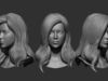 28 Female hair 3D model | CGTrader