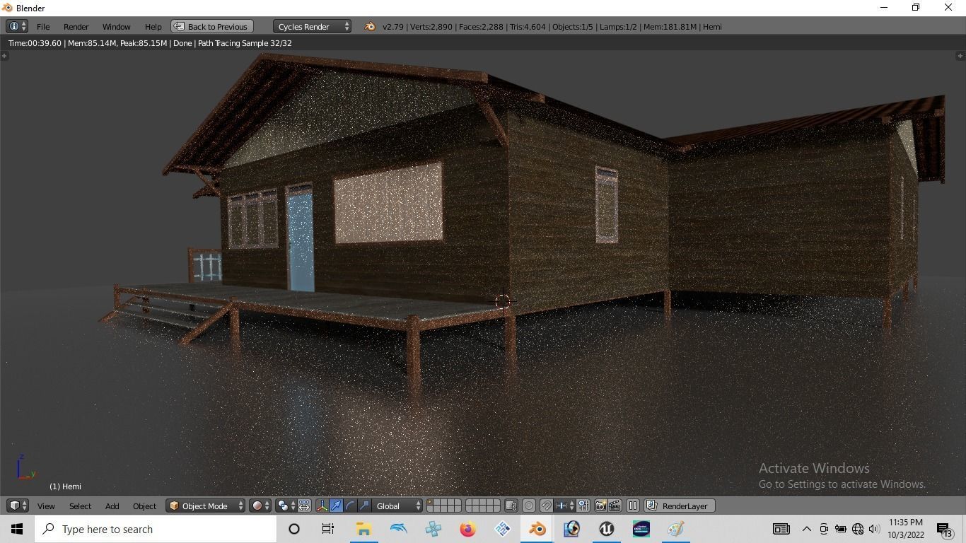 Rumah kayu panggung 013-014 3D model | CGTrader