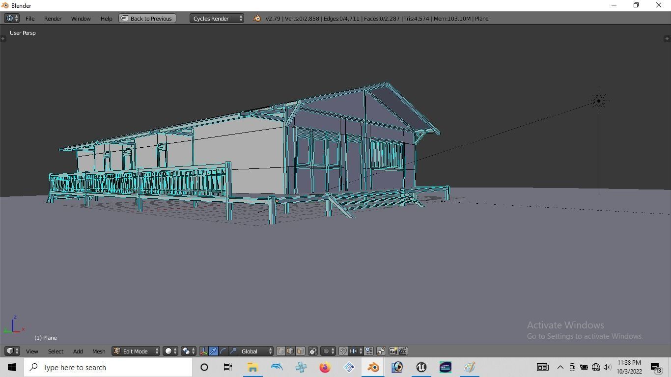 Rumah kayu panggung 013-014 3D model | CGTrader