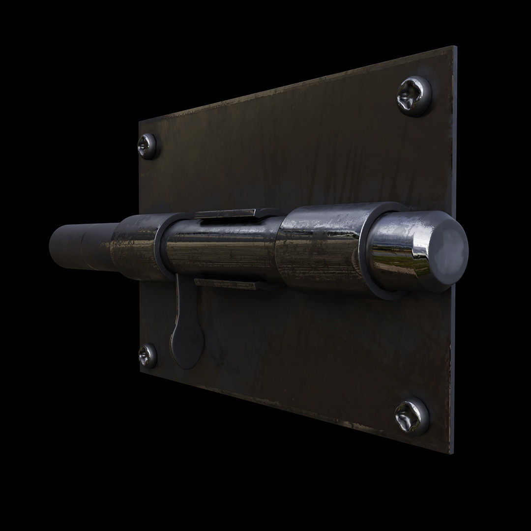 USED METAL LOCK - LATCH SCALES 1-1 AND 1-32 3D model | CGTrader