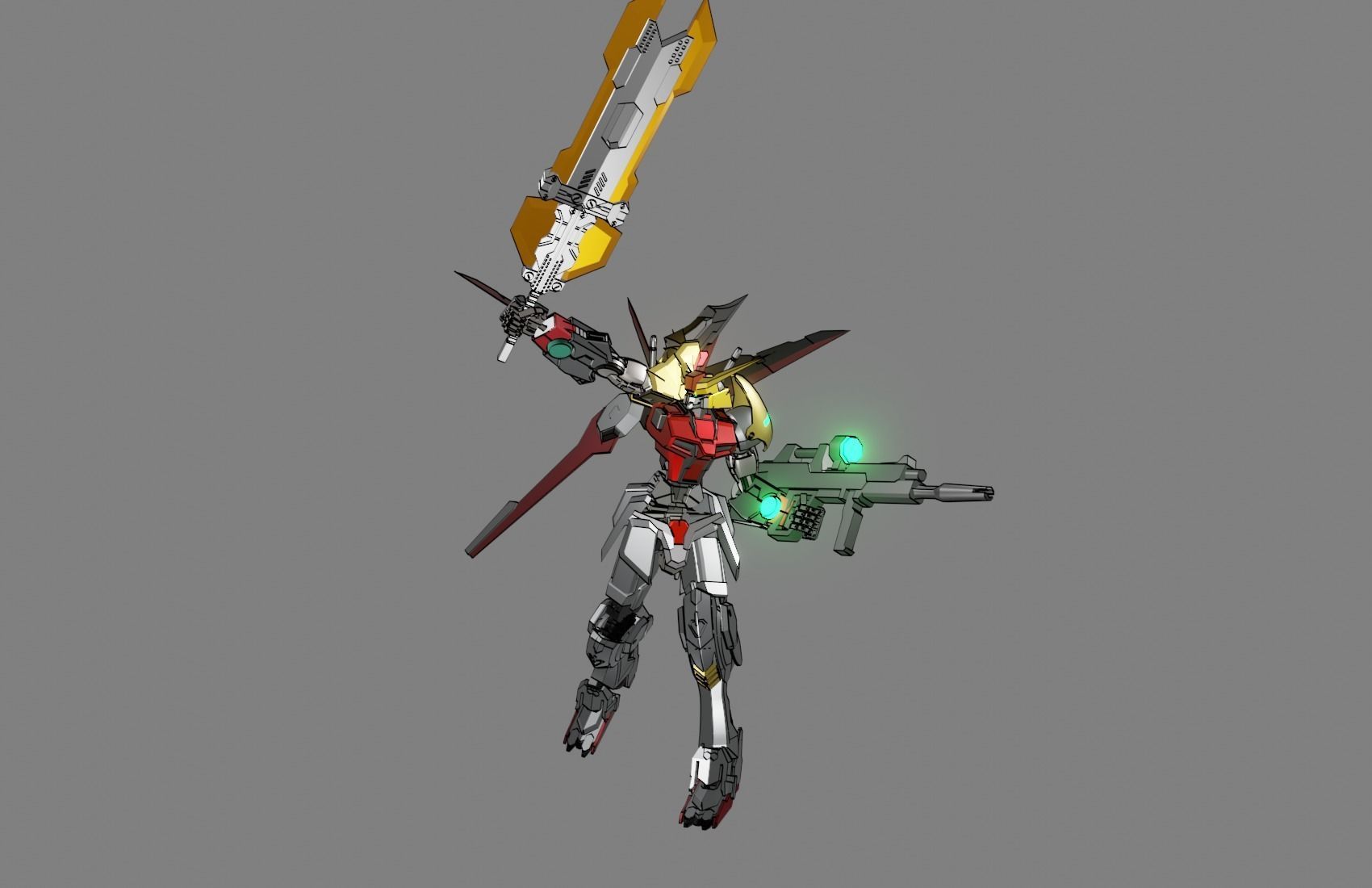 Attacker Gundam 24 3D model animated rigged | CGTrader