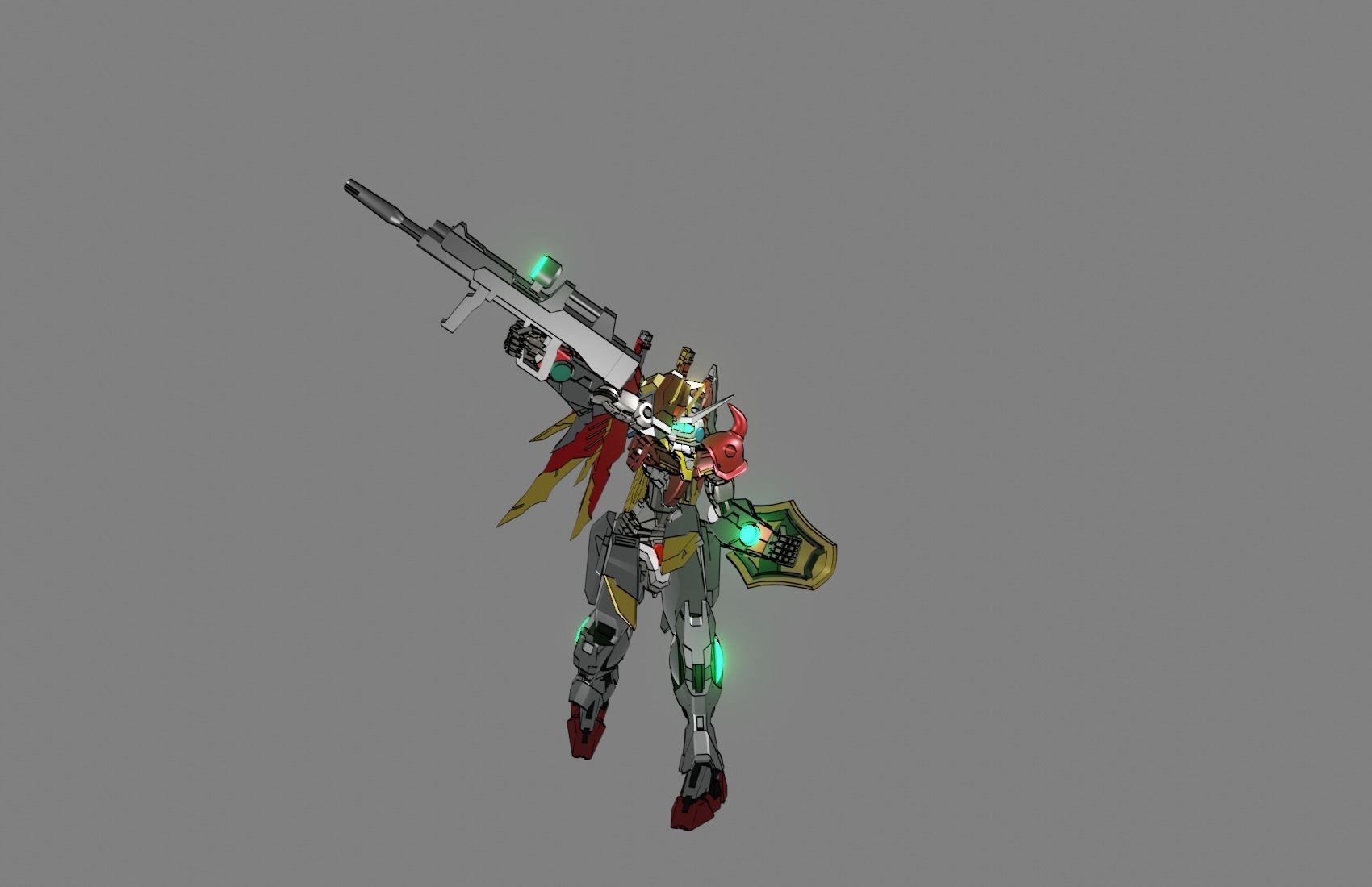 Attacker Gundam 21 3D model animated rigged | CGTrader