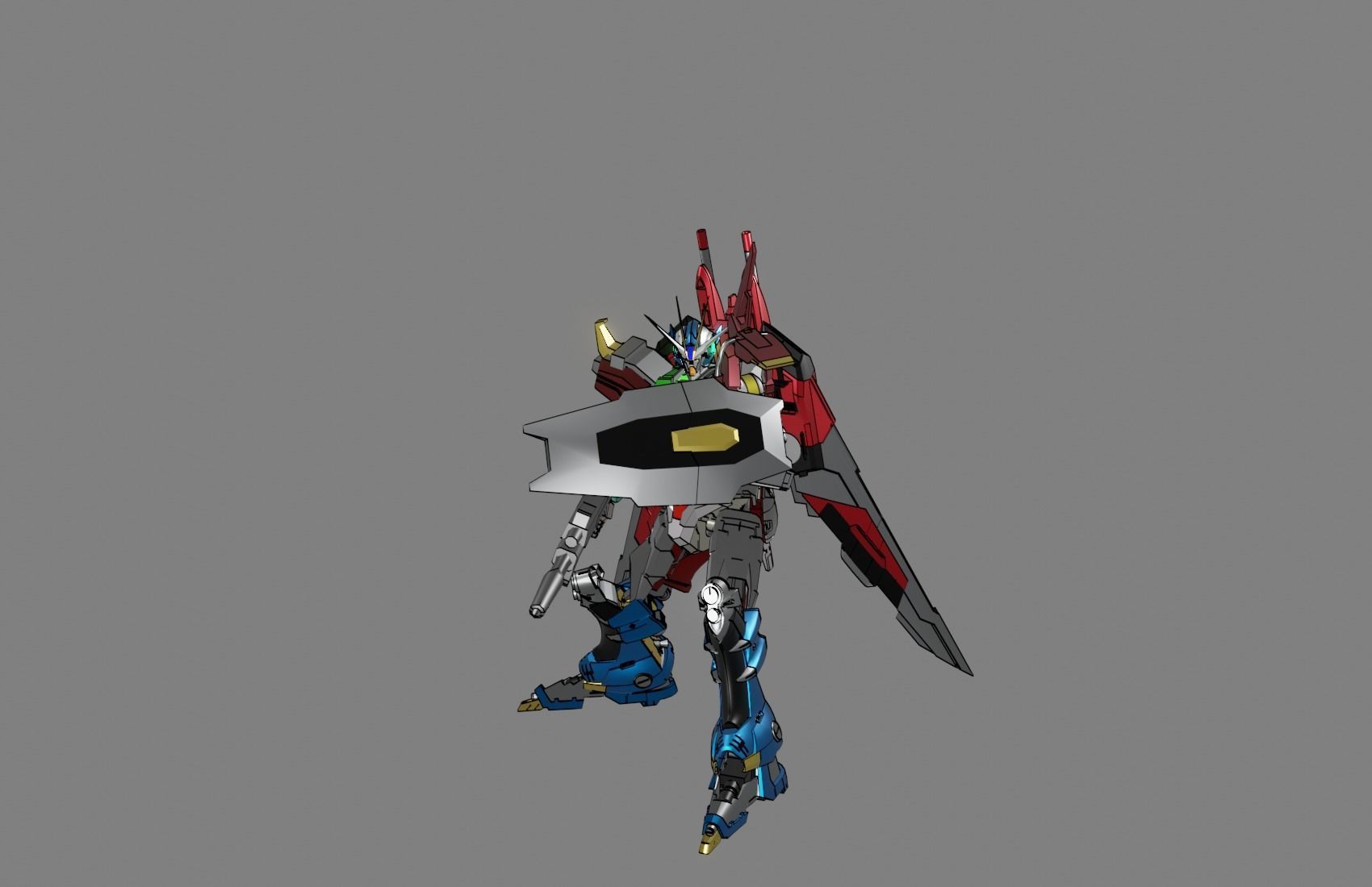 Attacker Gundam 16 3D model animated rigged | CGTrader