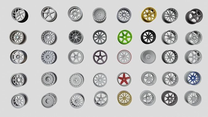 WHEEL ASSET PACK 3D model | CGTrader