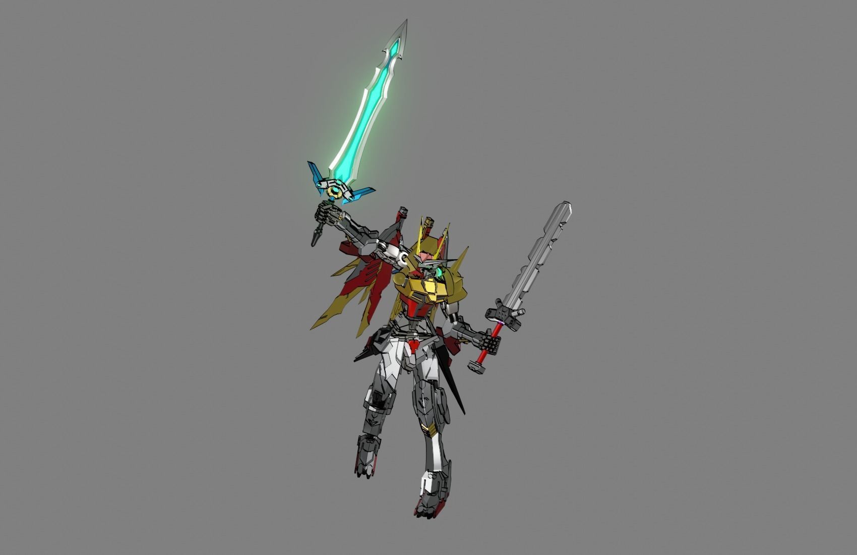 Attacker Gundam 22 A 3D model animated rigged | CGTrader