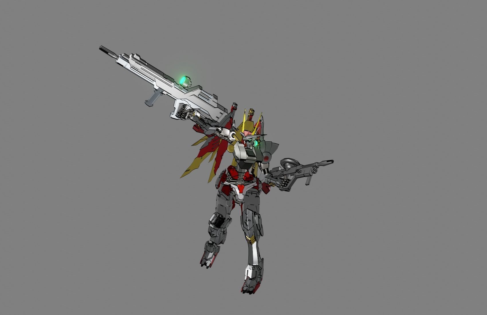 Attacker Gundam 16 A 3D model animated rigged | CGTrader