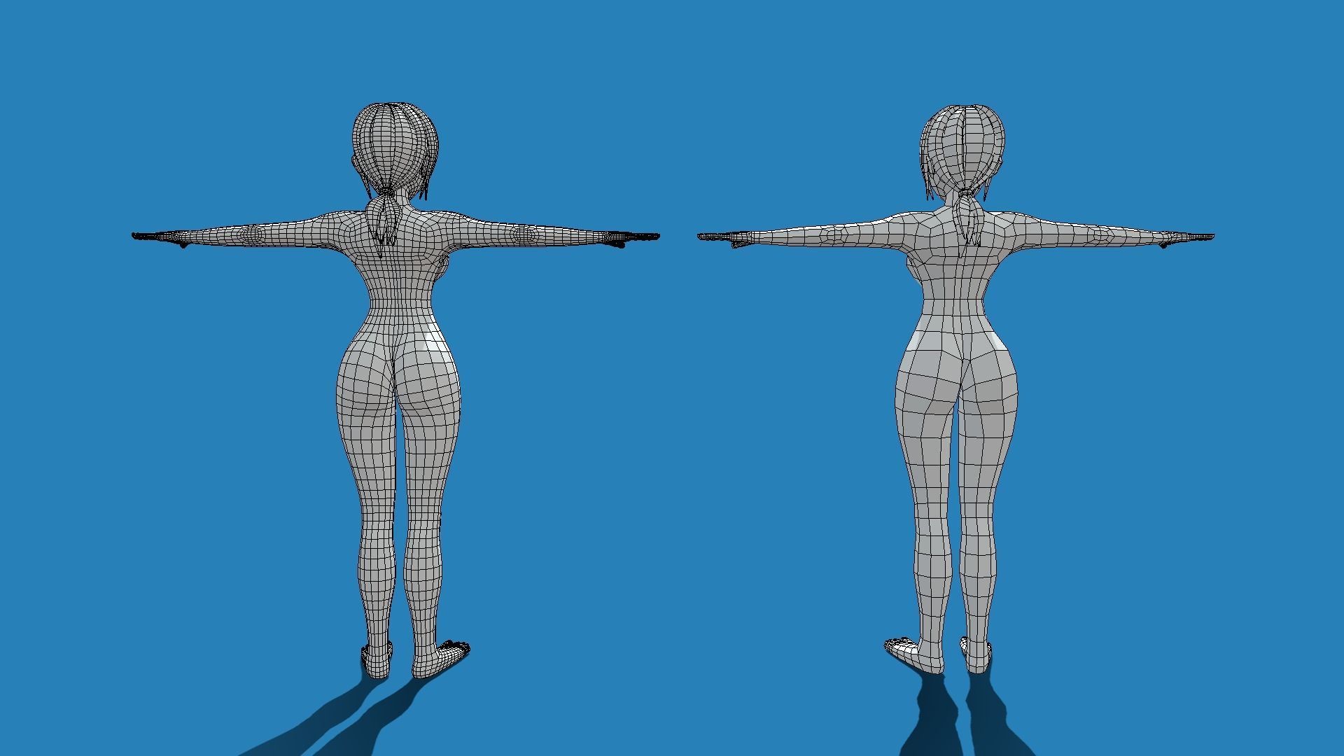 3D model Female anime base mesh character VR / AR / low-poly | CGTrader