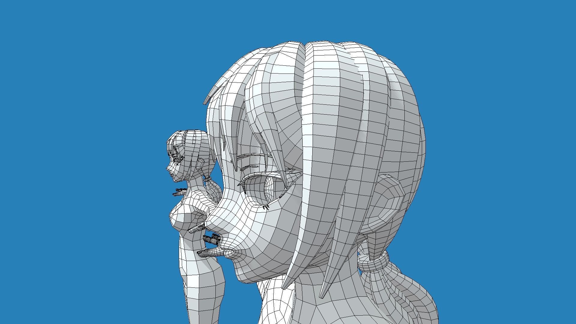 3D model Female anime base mesh character VR / AR / low-poly | CGTrader