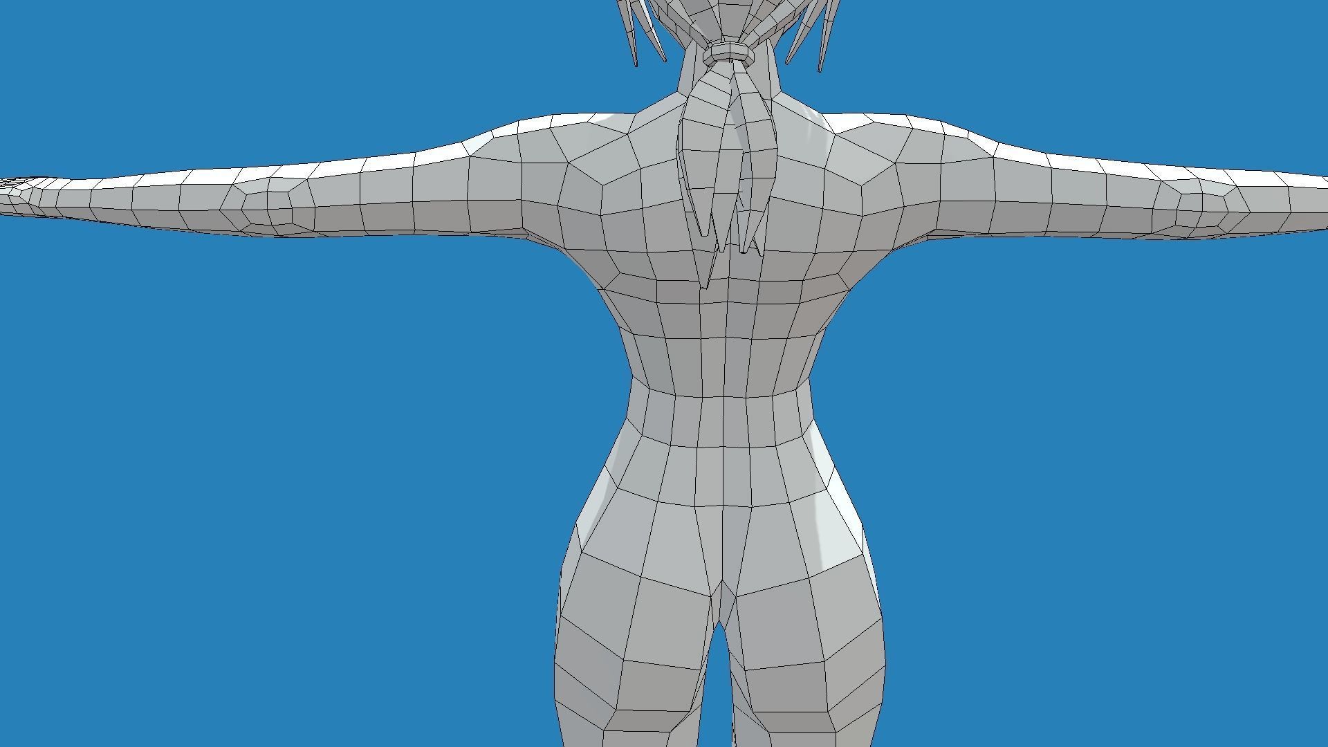 3D model Female anime base mesh character VR / AR / low-poly | CGTrader
