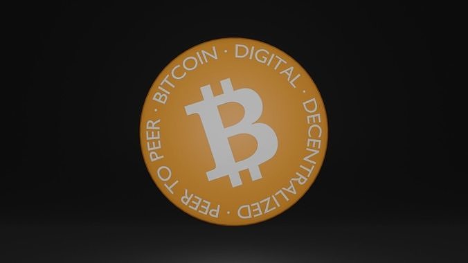 Little Bitcoin Emblem 3D model | CGTrader