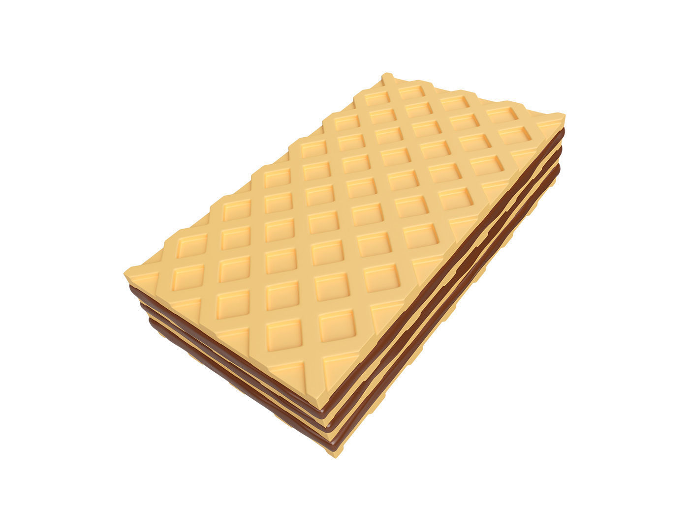 Cartoon Wafer 3D model | CGTrader