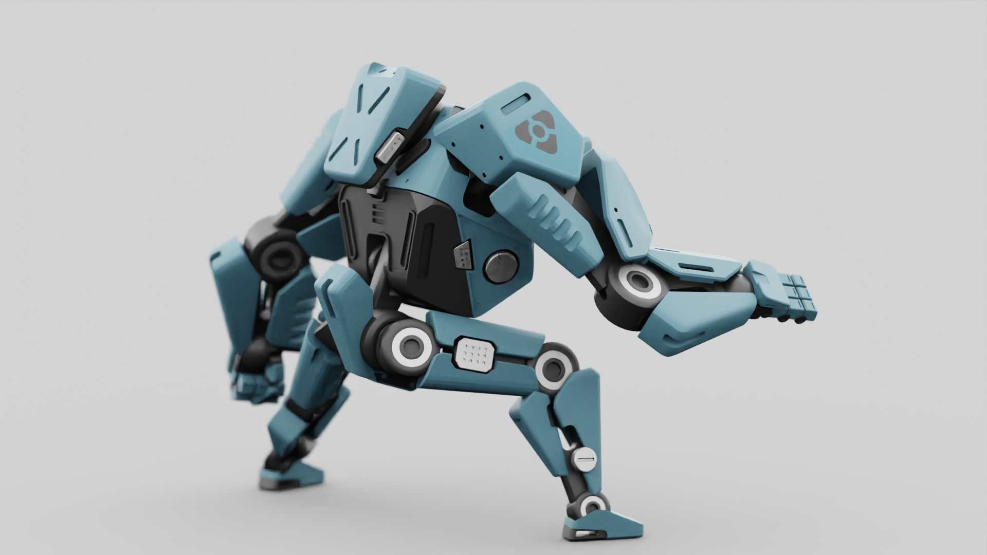 CYBER DROID RIGGED 3D model rigged | CGTrader
