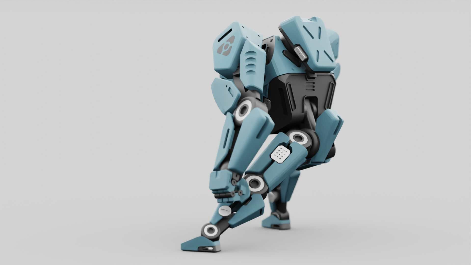 CYBER DROID RIGGED 3D model rigged | CGTrader