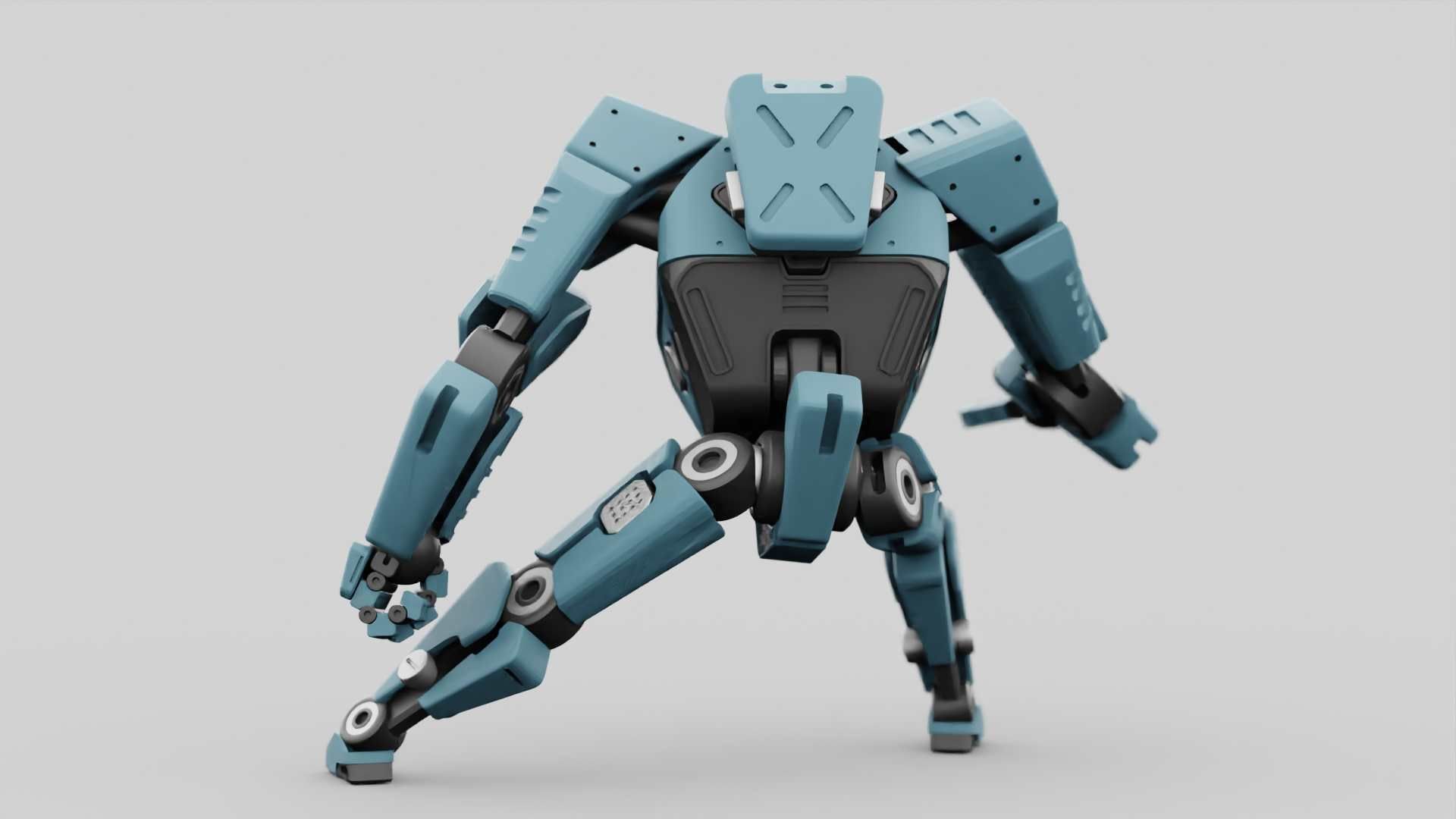 CYBER DROID RIGGED 3D model rigged | CGTrader
