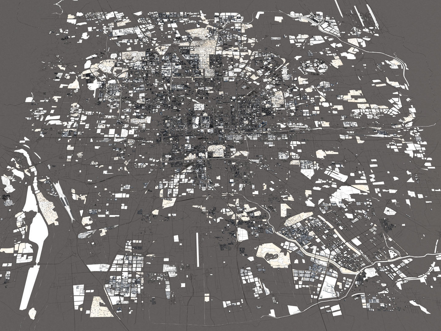 Beijing 50x50km City Map Model 3D model | CGTrader