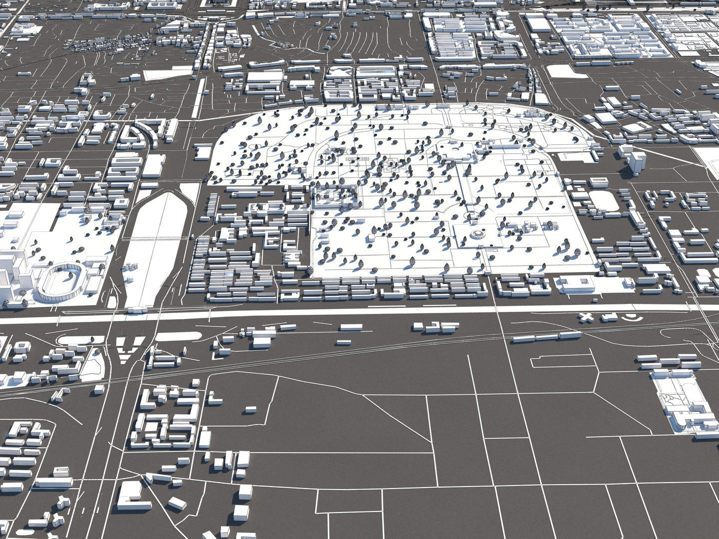 Beijing 50x50km City Map Model 3D model | CGTrader