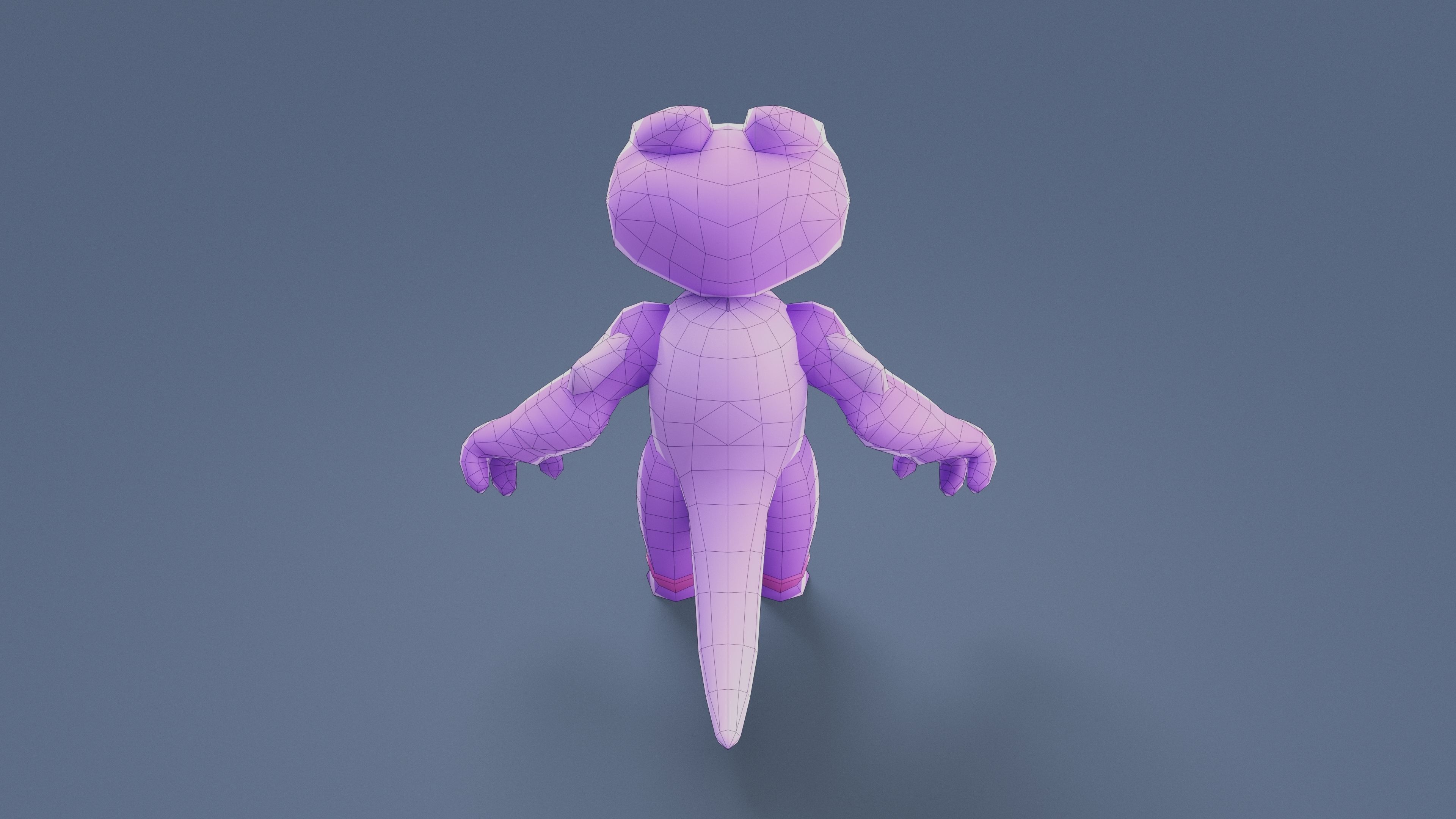 3D model Cartoon Characters - Small Fury Warrior VR / AR / low-poly ...