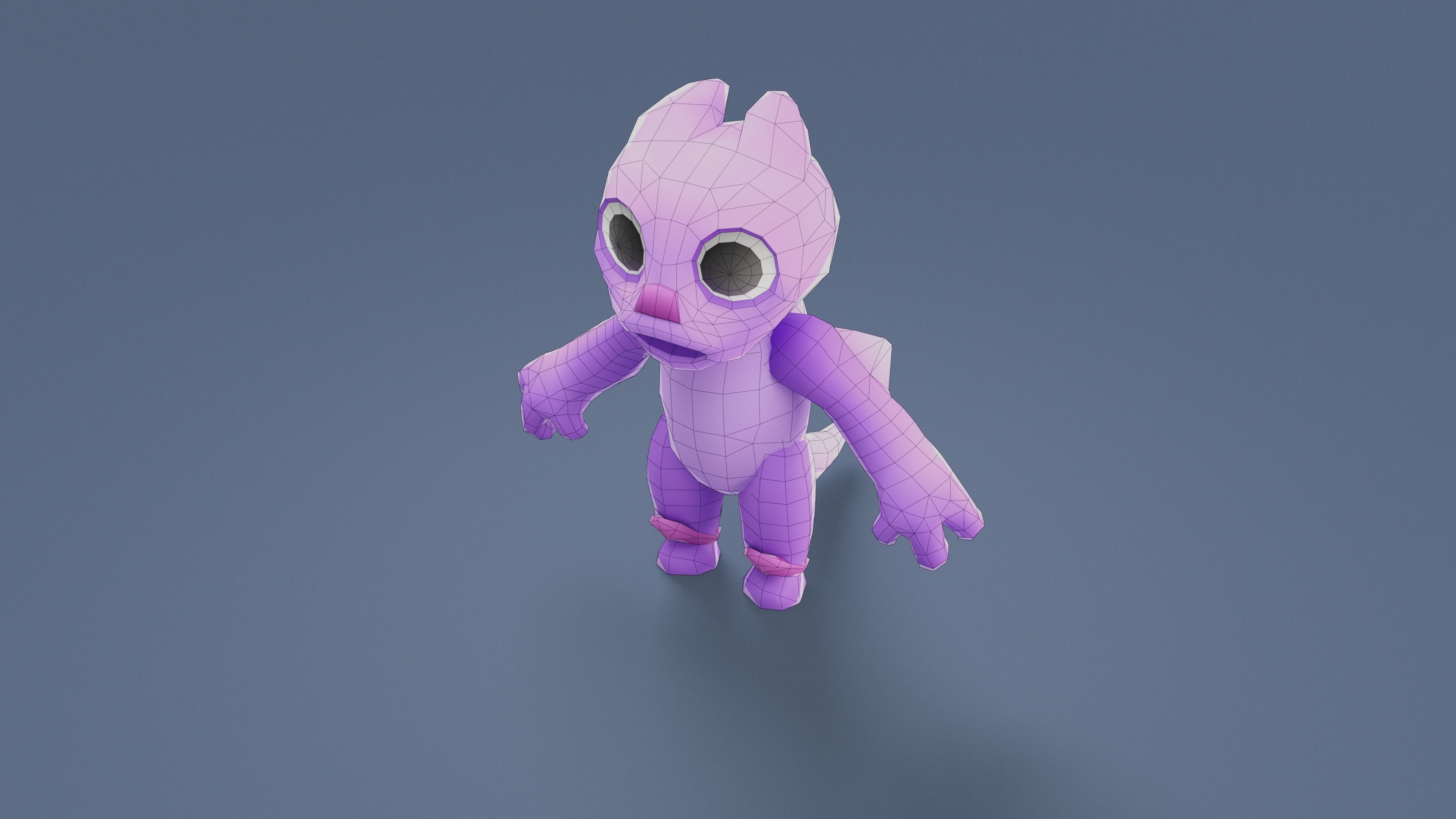 3D model Cartoon Characters - Small Fury Warrior VR / AR / low-poly ...