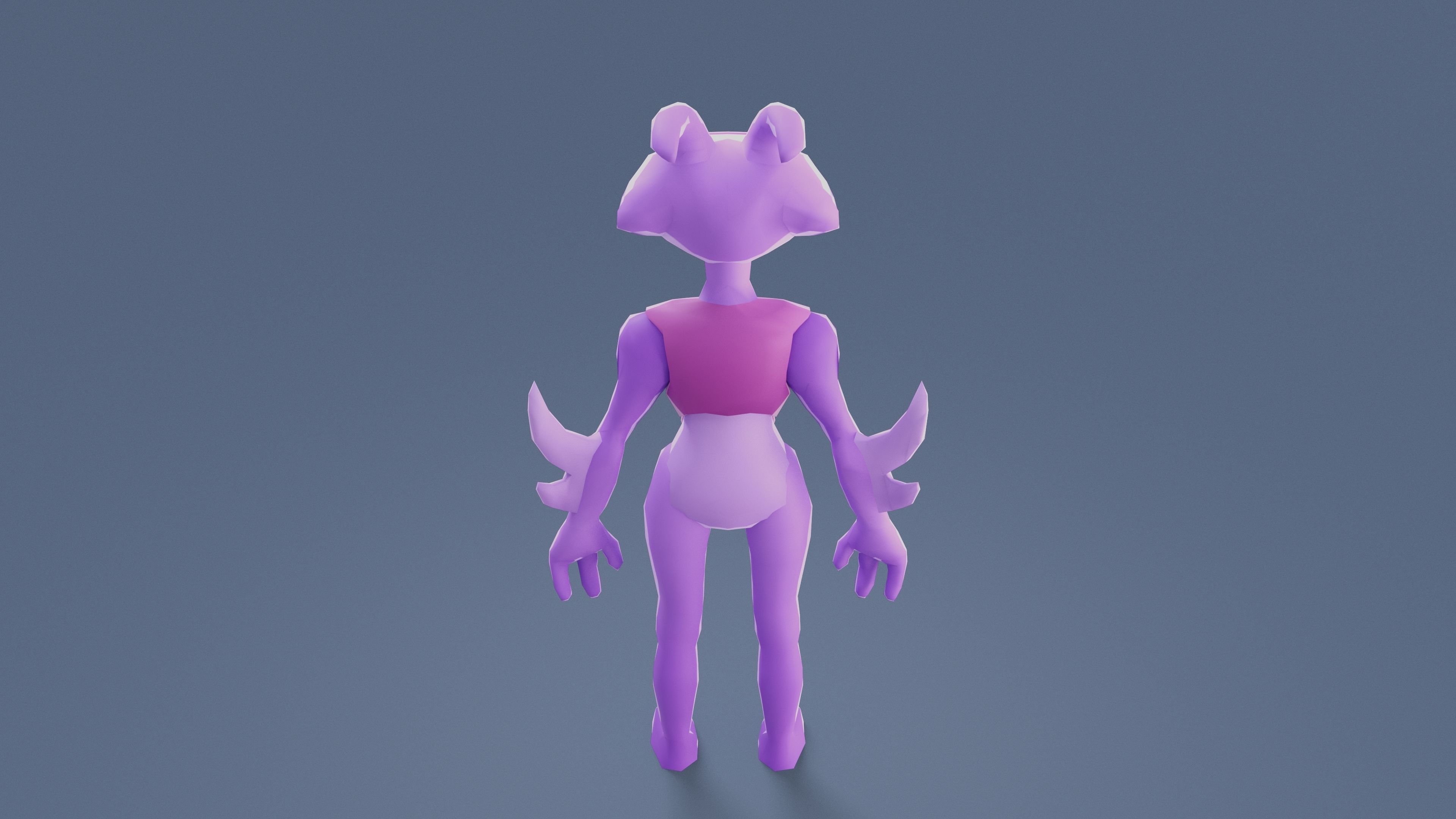 3D model Cartoon Characters - Big Fury Warrior VR / AR / low-poly ...