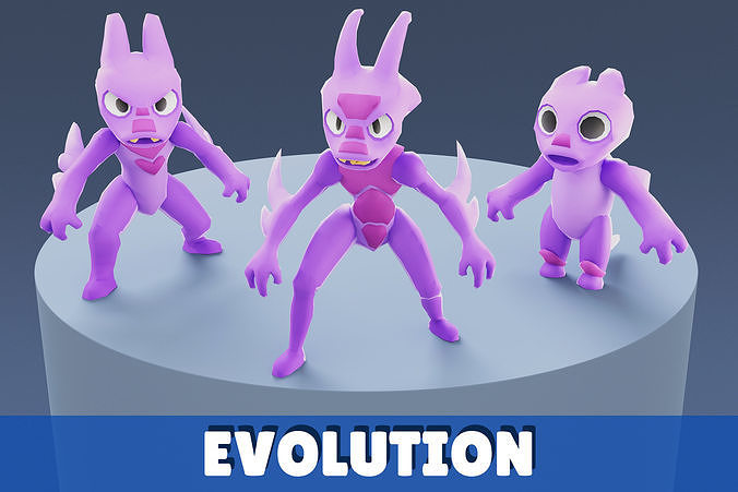 3D model Cartoon Characters - Evolution Fury Warrior VR / AR / low-poly ...