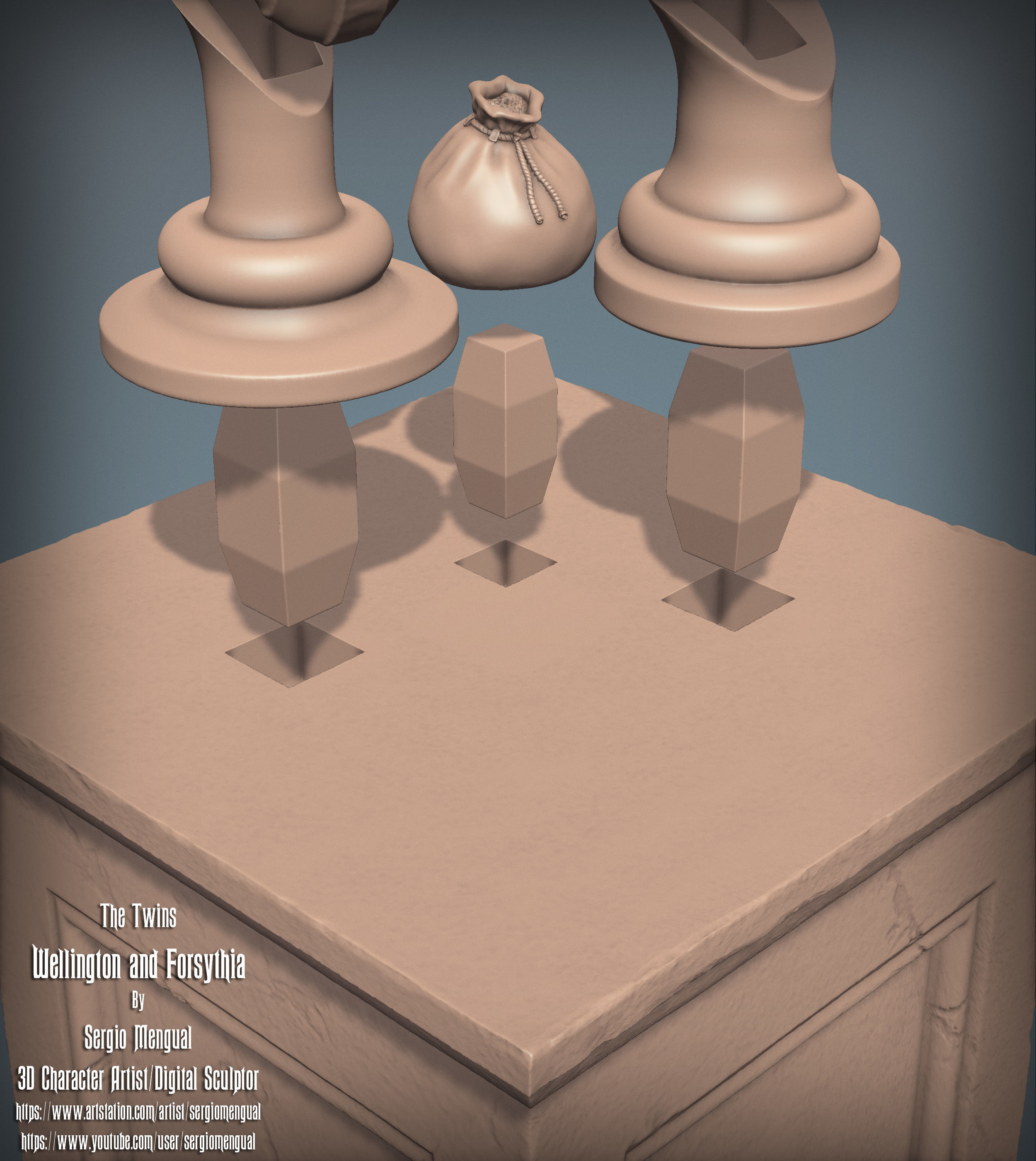 Haunted Mansion The Twins 3D Printable Busts 3D model 3D printable ...