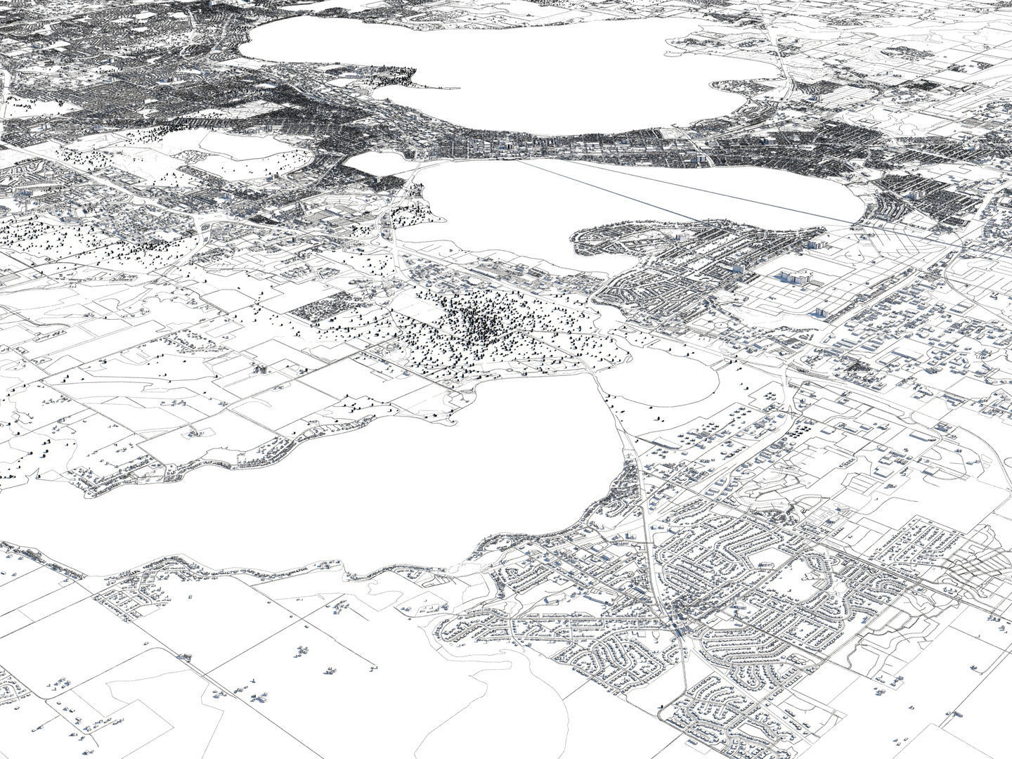 Madison 50x50km City Map Model 3D model | CGTrader