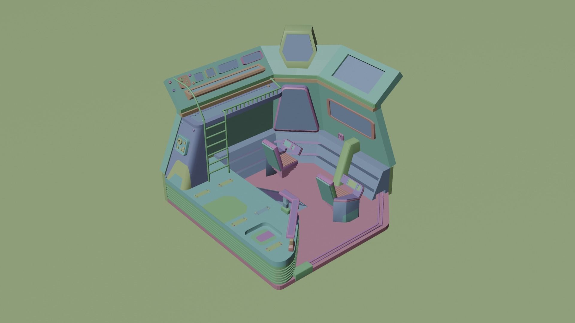 Spaceship Bridge 3D model | CGTrader