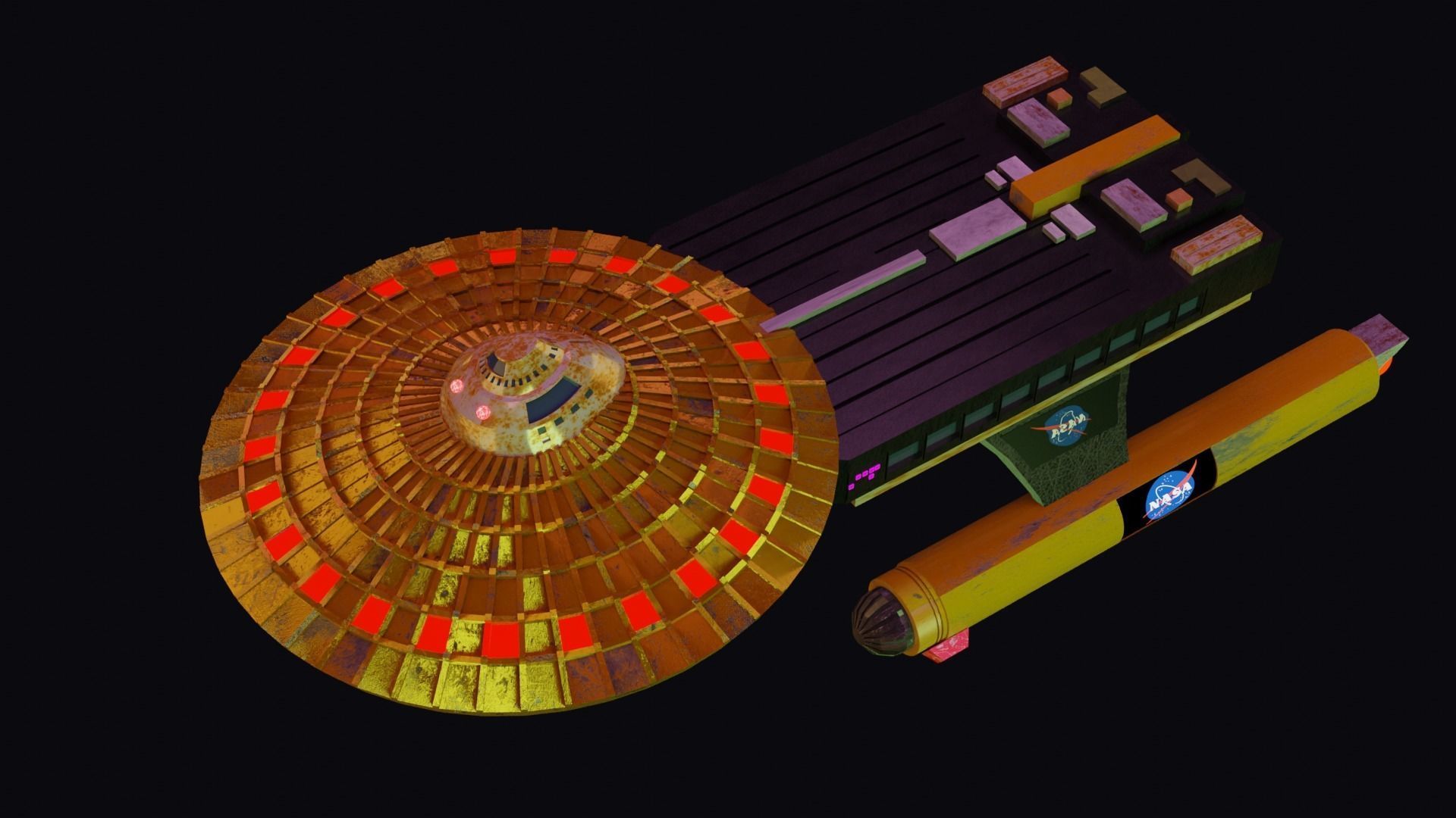 Space 1999 Hawk Spaceship 3D model | CGTrader