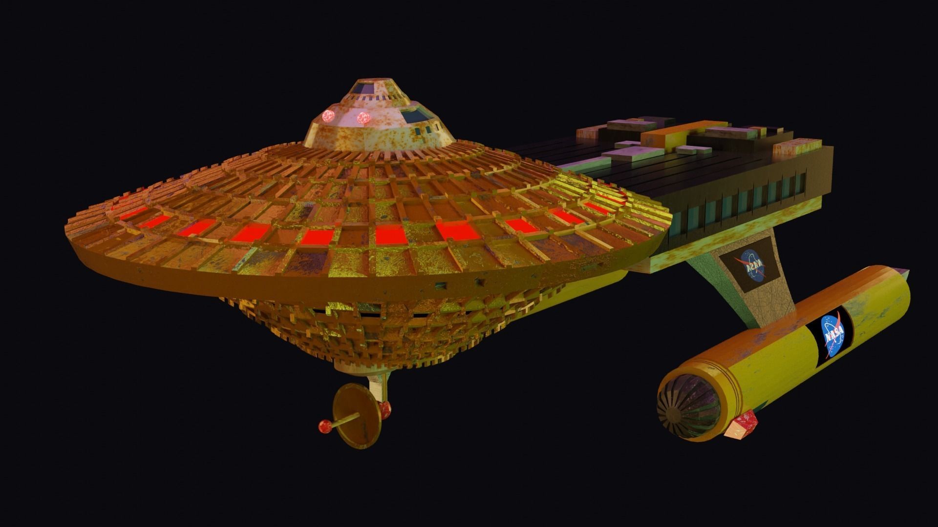 Space 1999 Hawk Spaceship 3D model | CGTrader