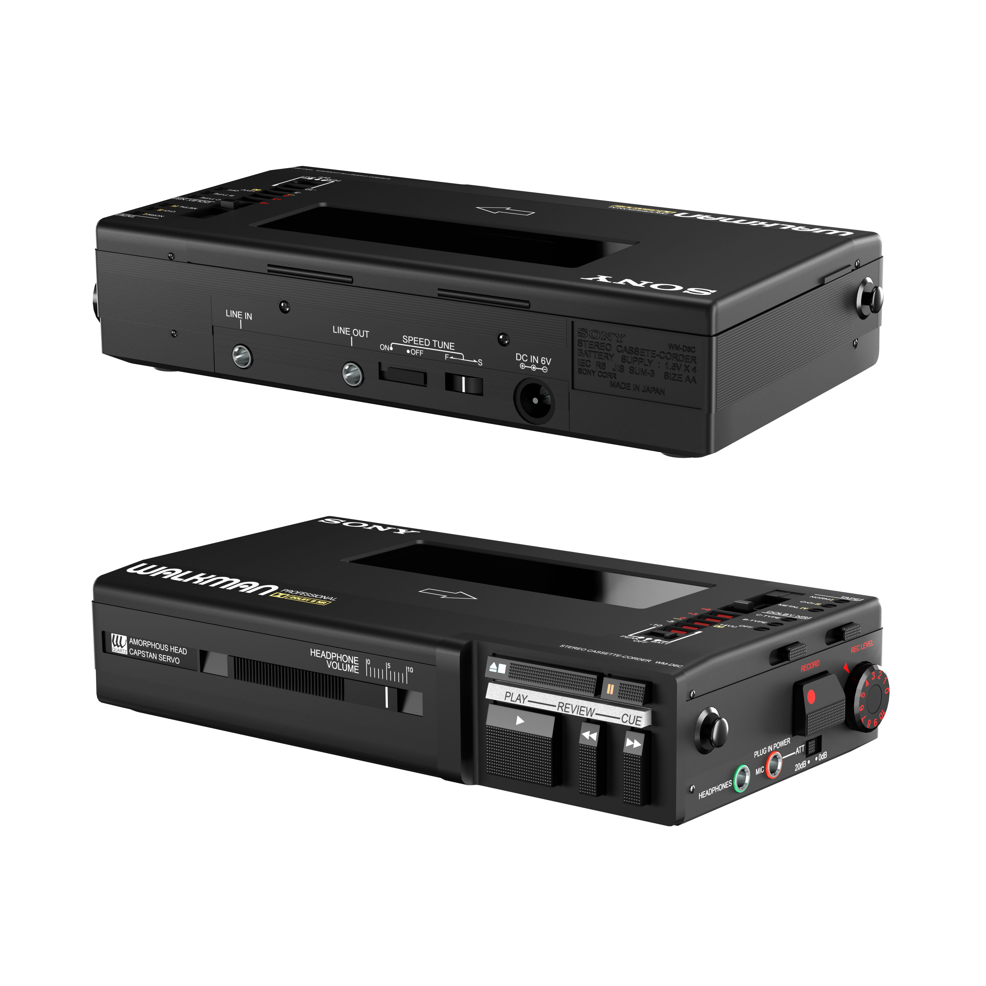 3D model BrandNew SonyWalkman-DC6 Portable Stereo Cassette Recorder VR ...