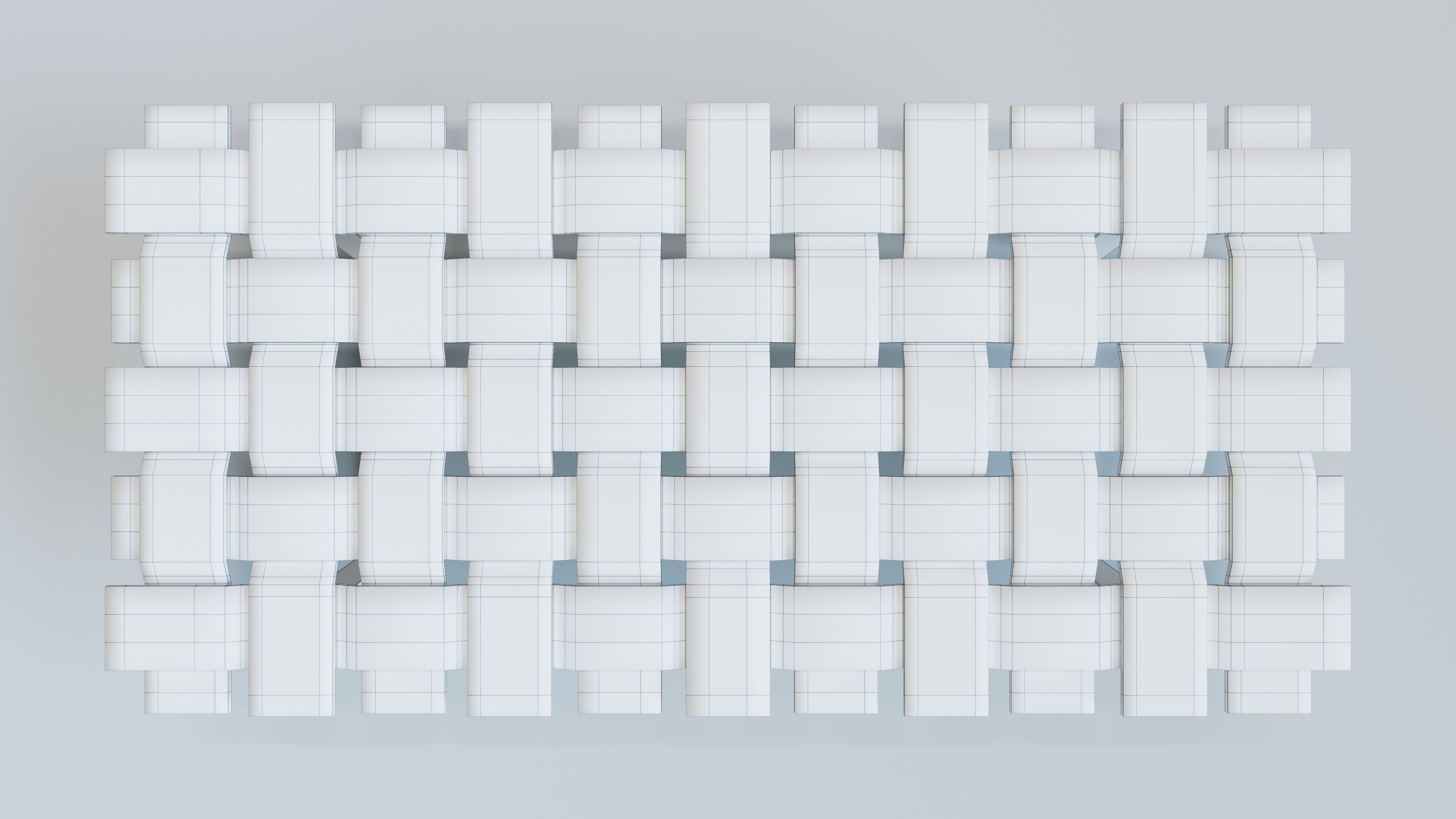 Walnut Grid Bench 3D model | CGTrader