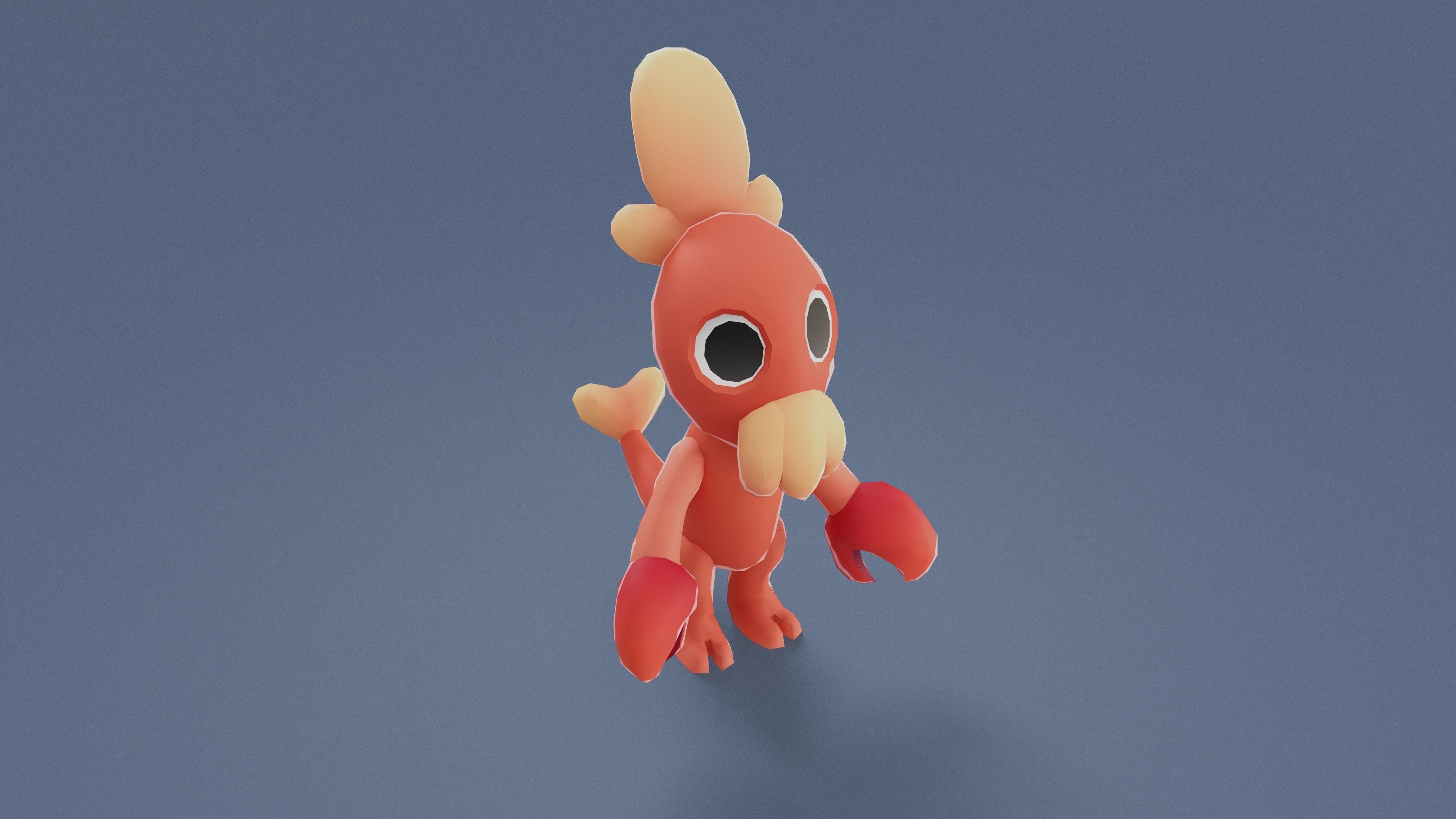 3D model Cartoon Characters - Small Lobster Warrior VR / AR / low-poly ...