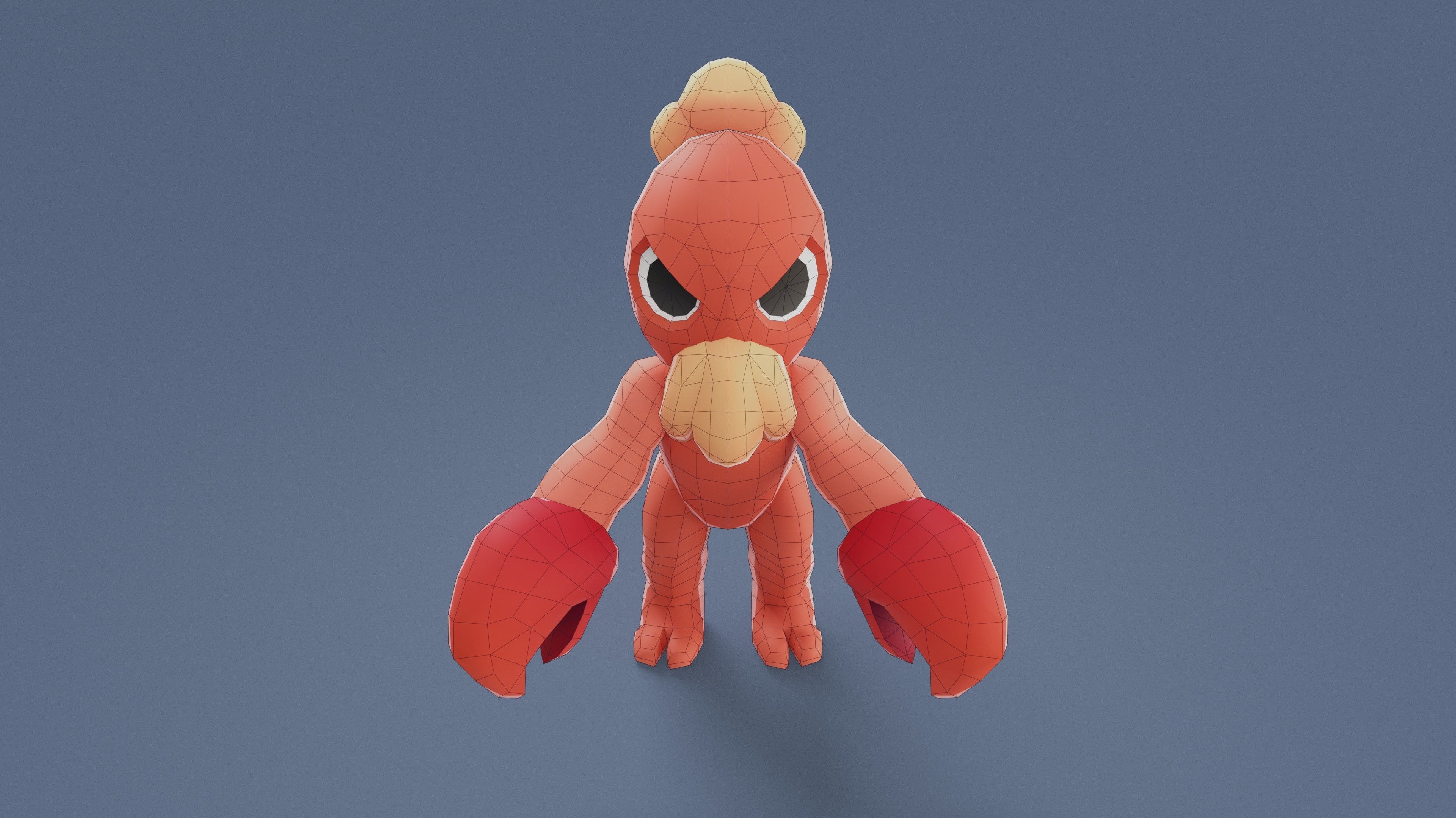 3D model Cartoon Characters - Medium Lobster Warrior VR / AR / low-poly ...