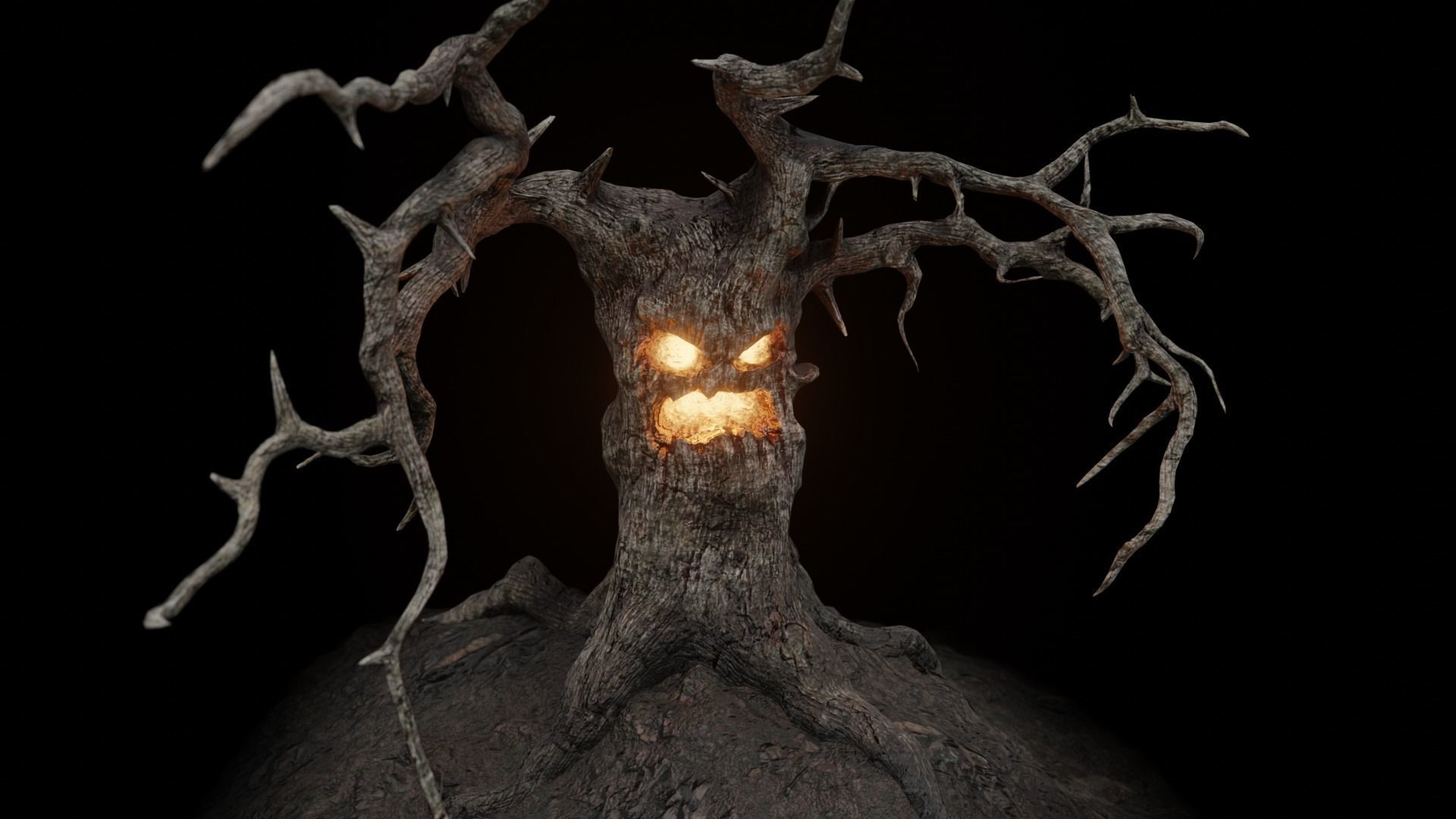 3D model Haunted Ghost Tree VR / AR / low-poly | CGTrader