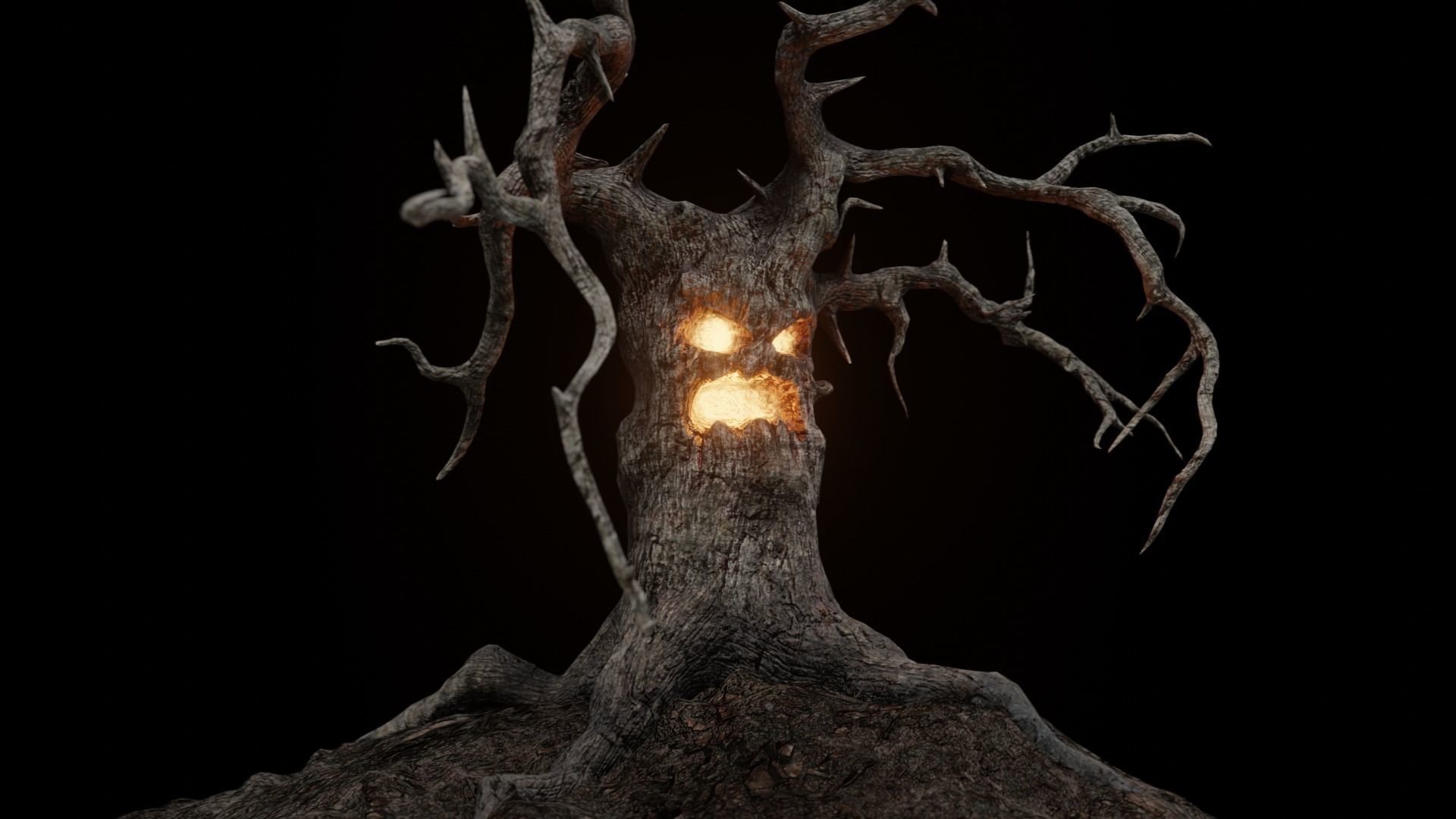 3D model Haunted Ghost Tree VR / AR / low-poly | CGTrader