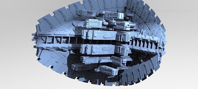 Alien Inquisitor Grand Ship Delta Base 3D model | CGTrader