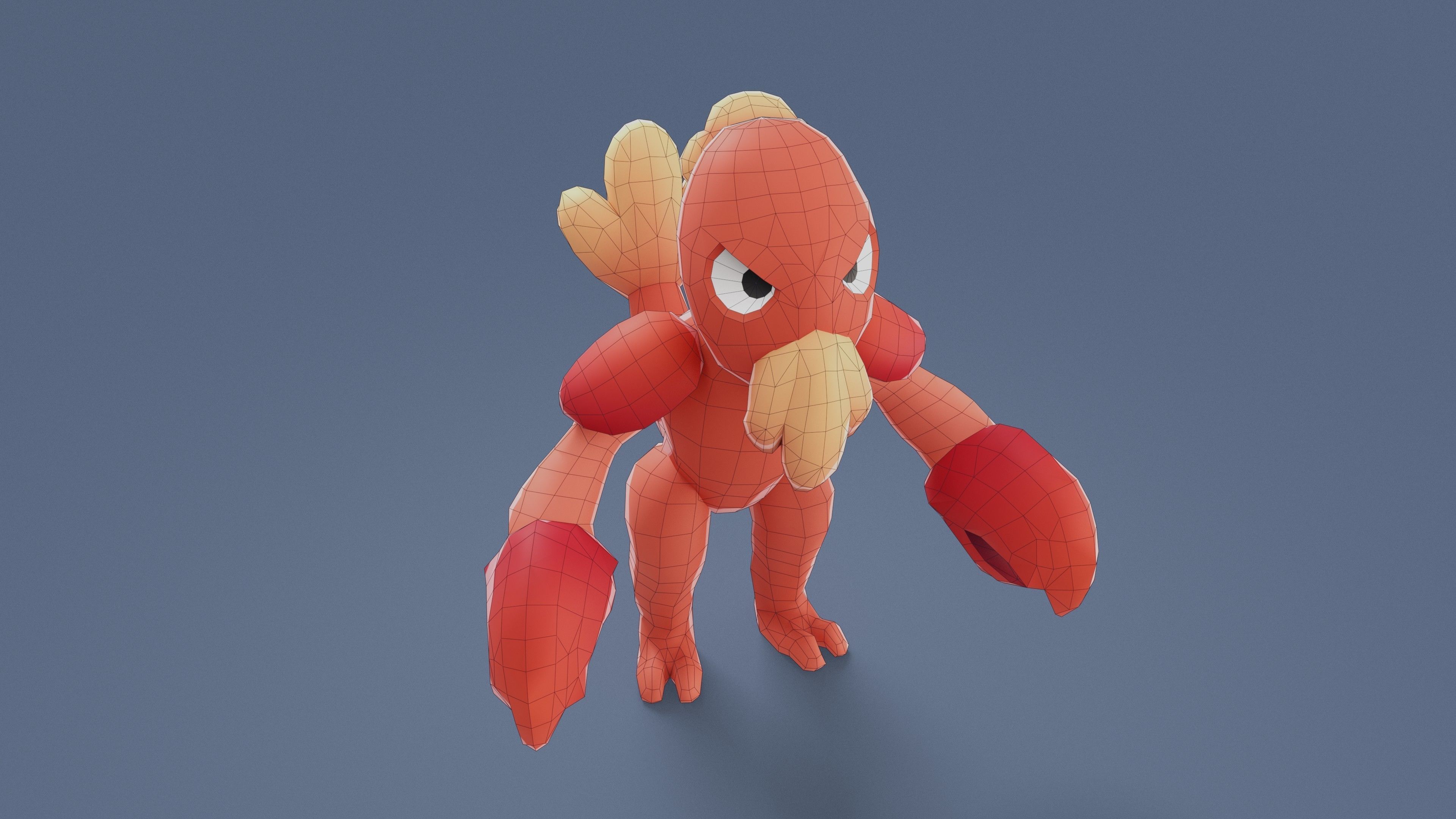 3D model Cartoon Characters - Big Lobster Warrior VR / AR / low-poly ...