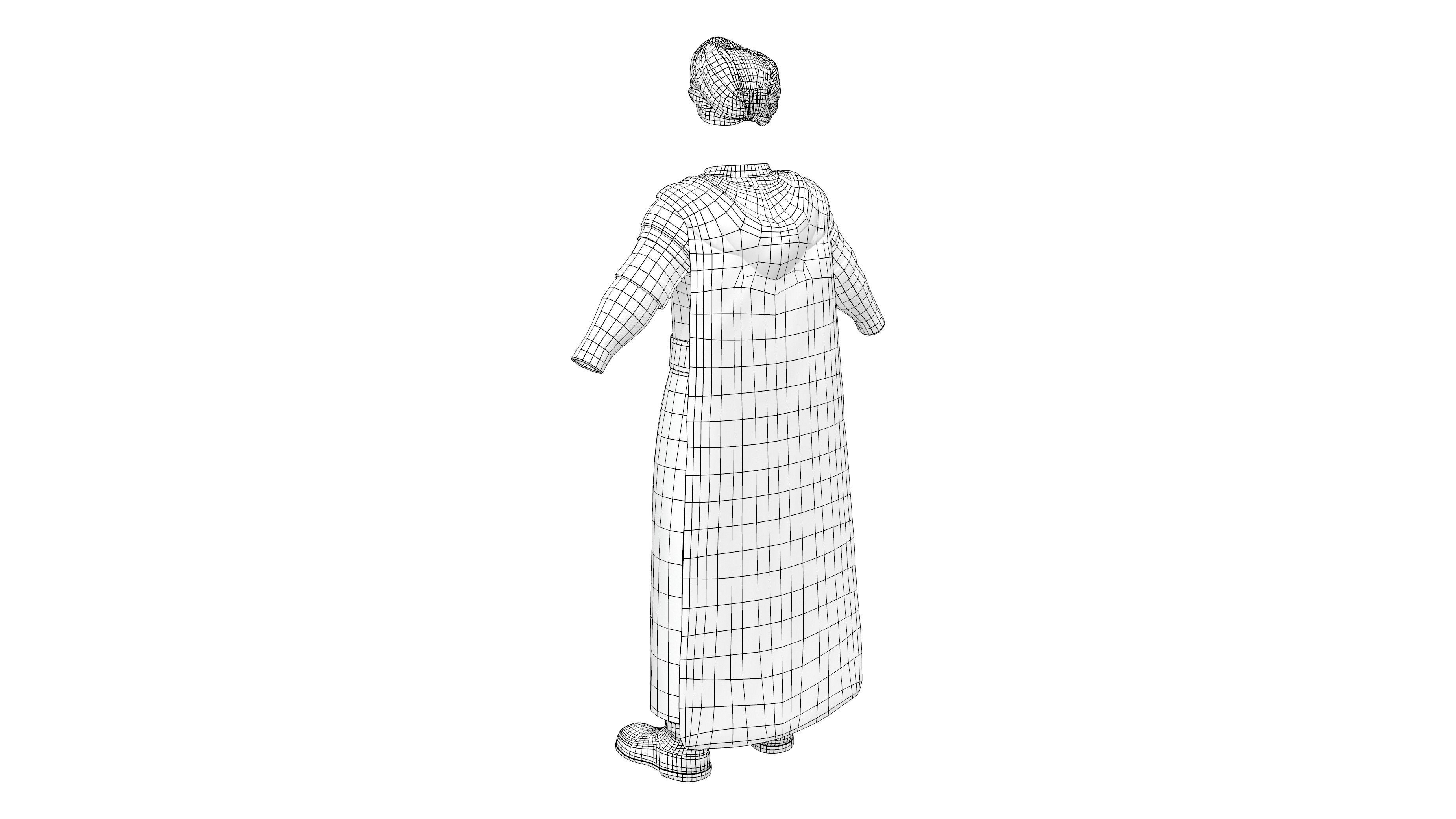 3D model Full Ottoman Prince Sultan Outfit Costume VR / AR / low-poly ...