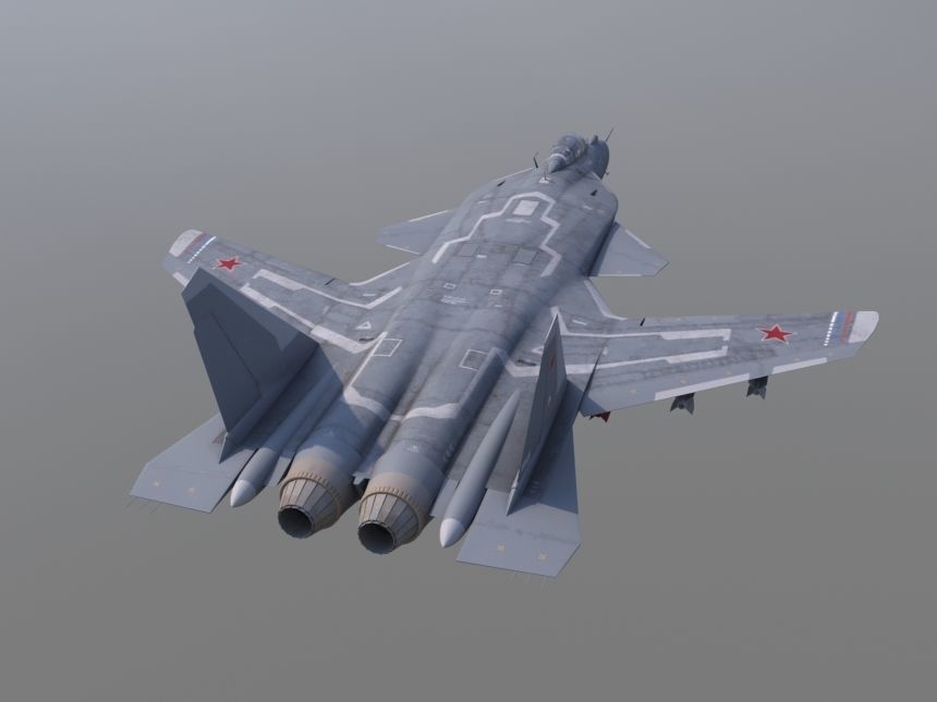 3D model Sukhoi Su-47 VR / AR / low-poly | CGTrader