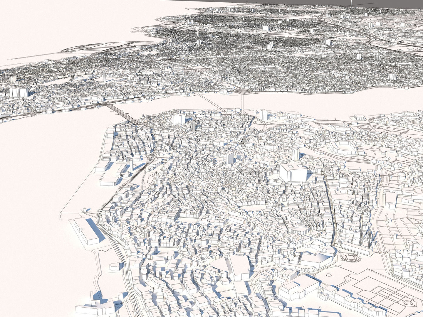 Istanbul Turkey 30x30km 3D City Map 3D model | CGTrader