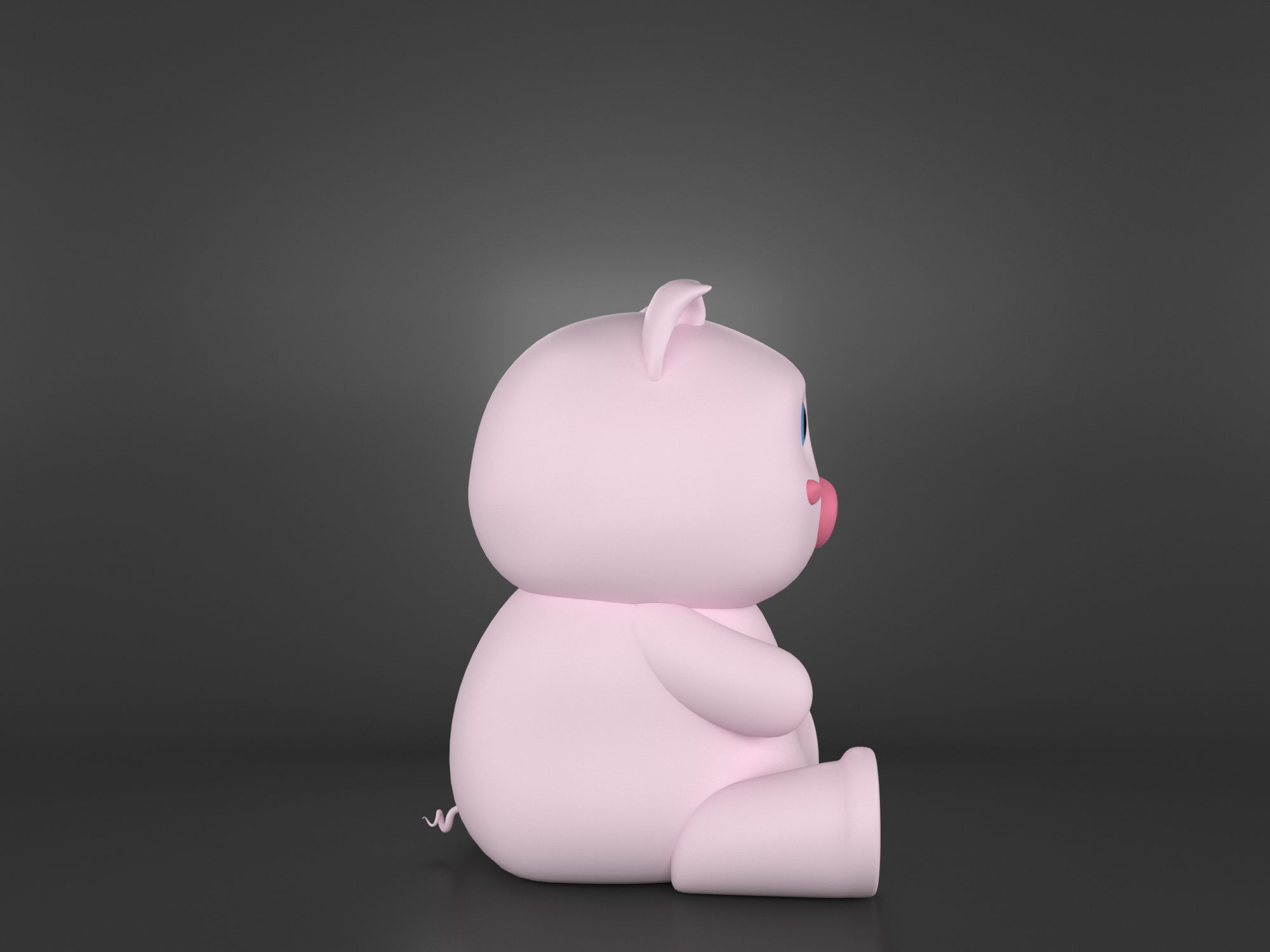 pig cartoon 3d model 3D model | CGTrader