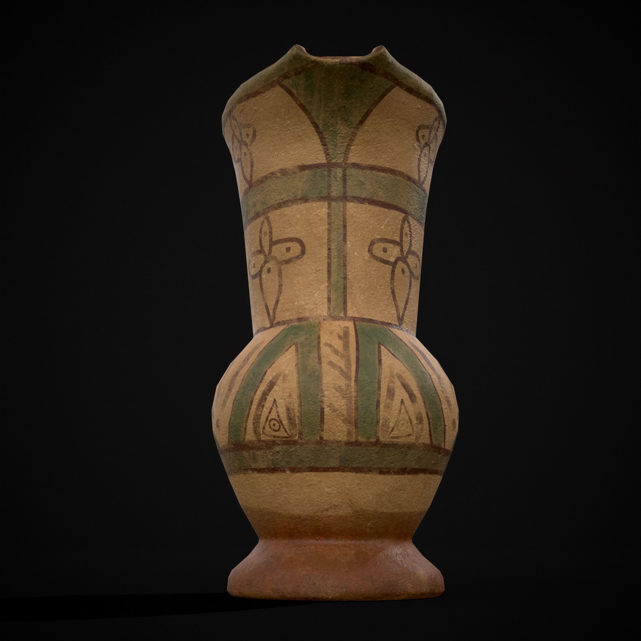 3D model Hand Painted Amphora VR / AR / low-poly | CGTrader