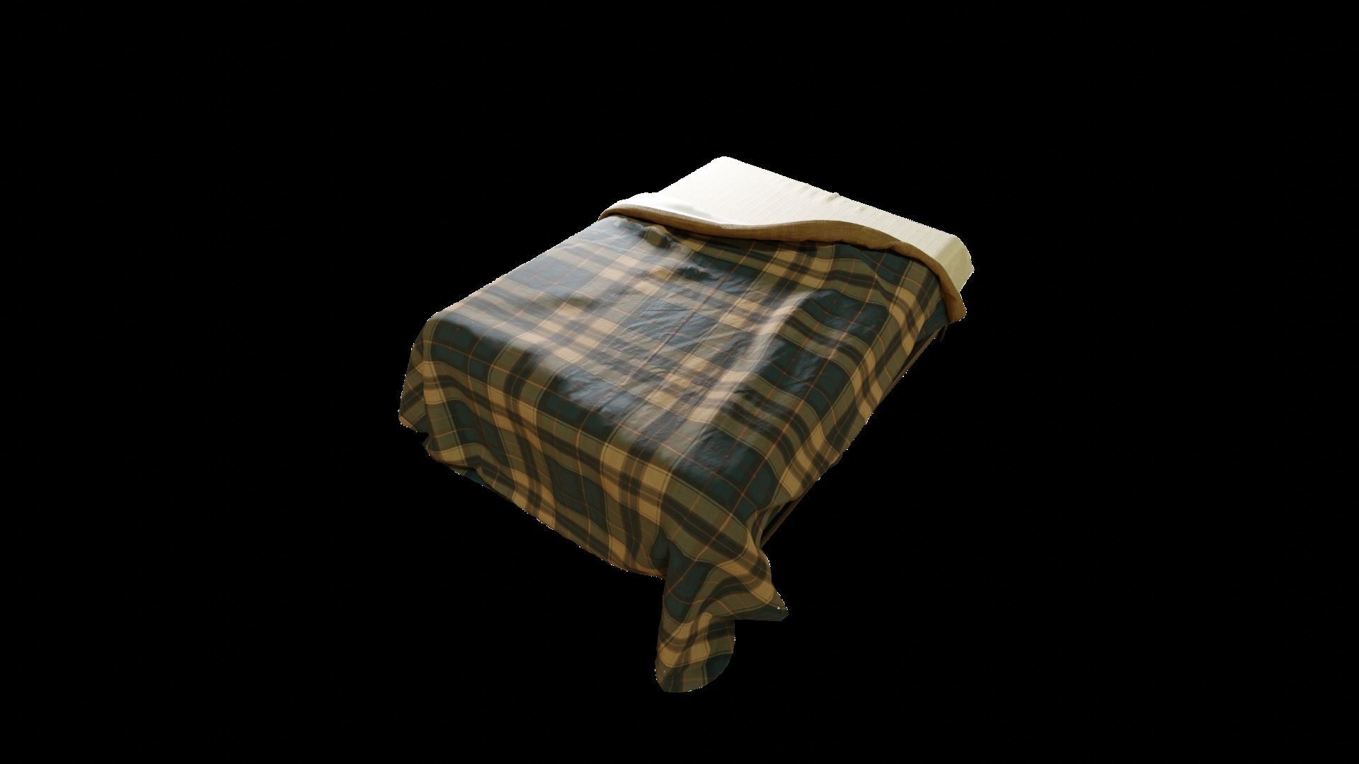 Unmade Bed free 3D model | CGTrader