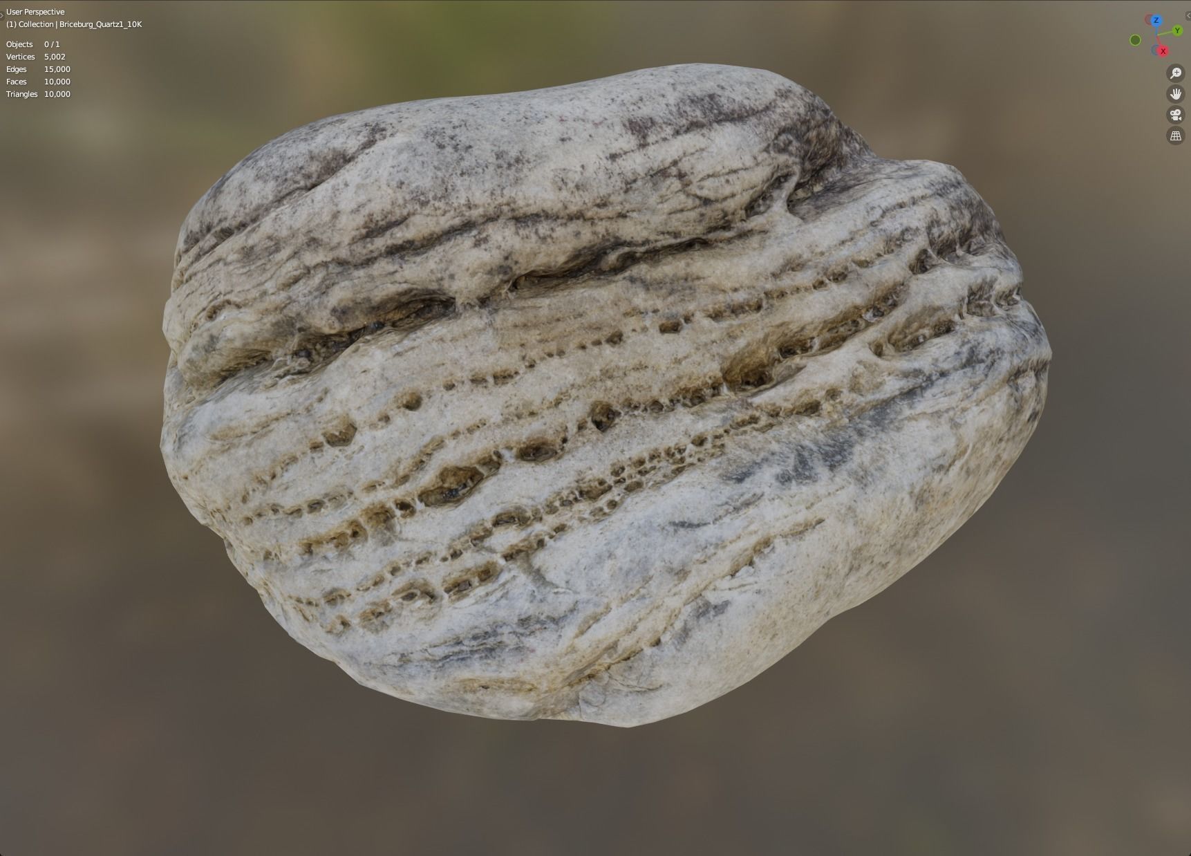 3D model Briceburg Quartz 1 - 8K Textures - 7 Mesh Resolutions VR / AR ...