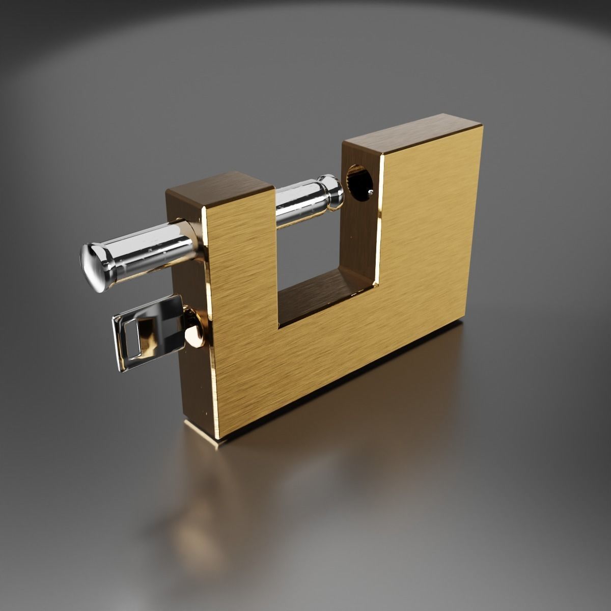 single square padlock 3D model | CGTrader