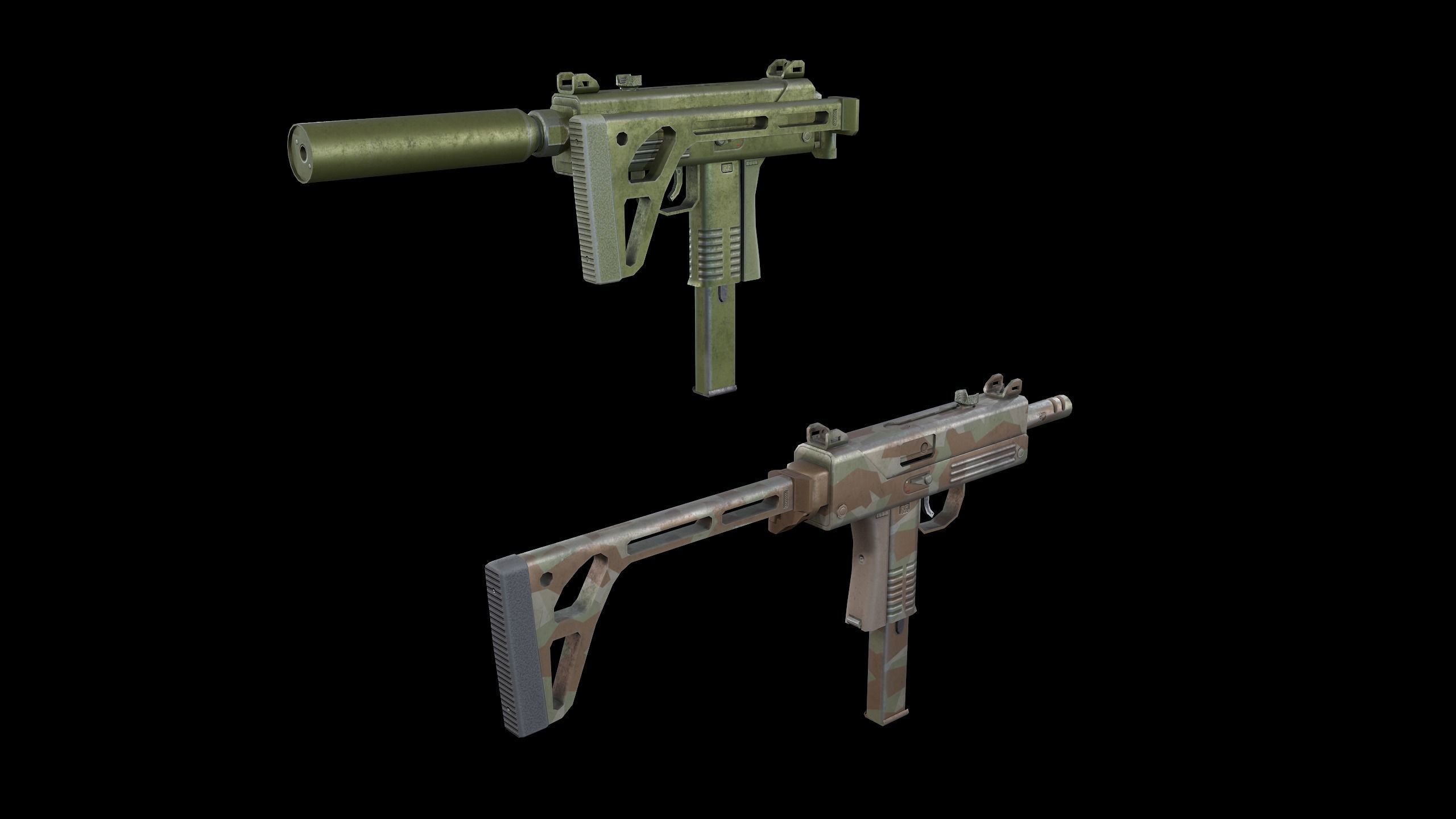 3D model Submachine gun VR / AR / low-poly | CGTrader